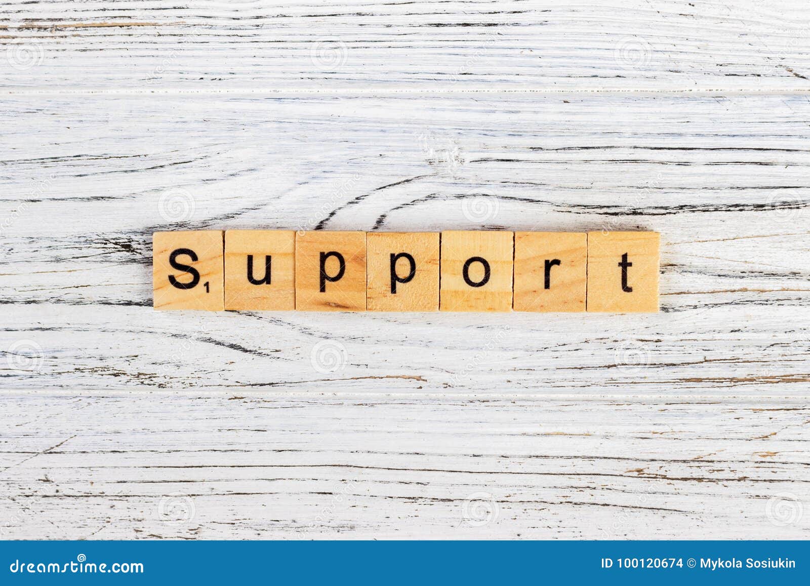 SUPPORT Word Made with Wooden Blocks on the Table Stock Photo - Image ...