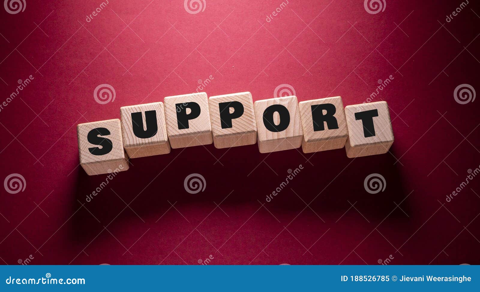 Support Word with Wooden Cubes Stock Image - Image of concept ...
