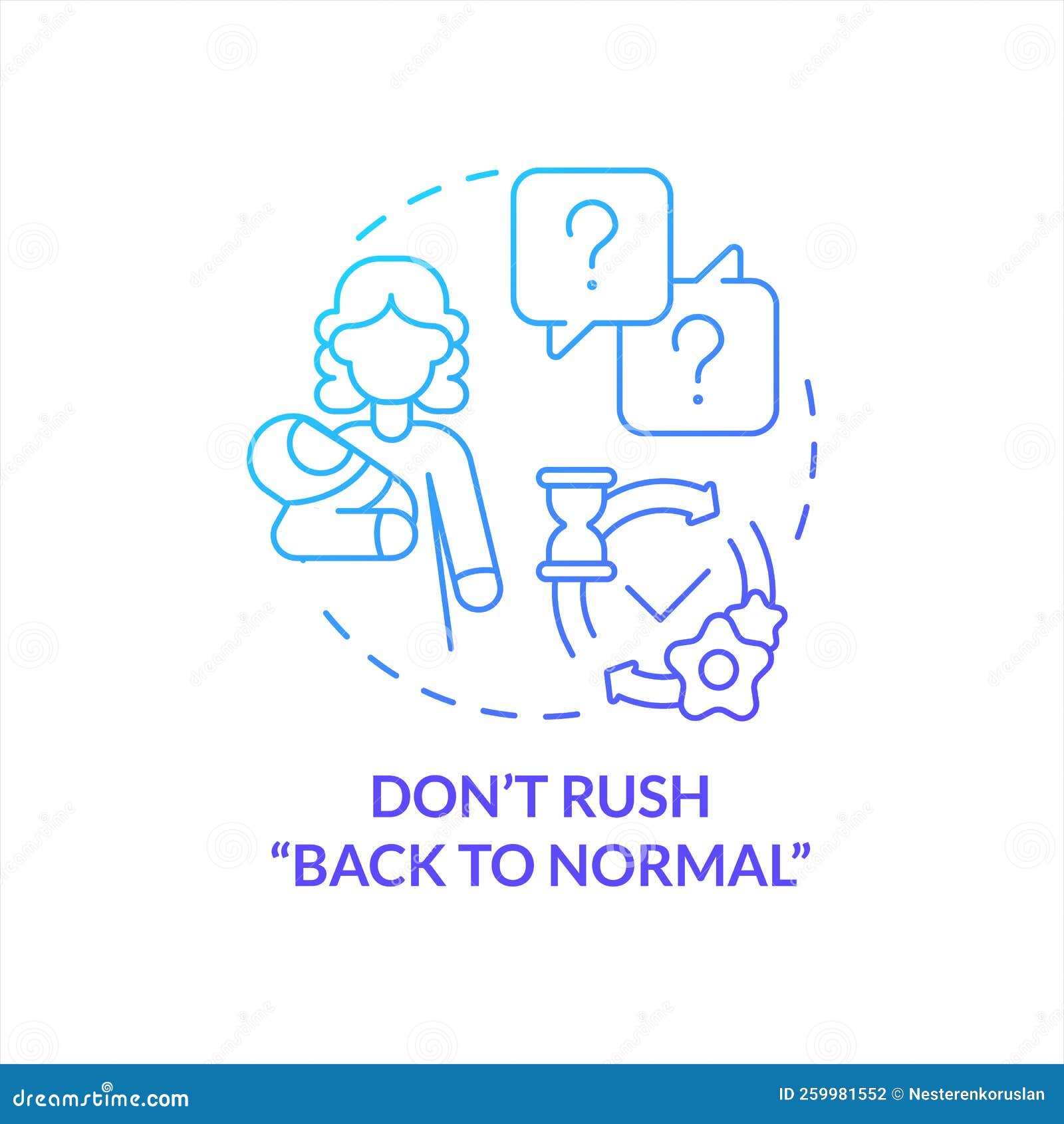 Support Working Parents Blue Gradient Concept Icon Stock Vector ...