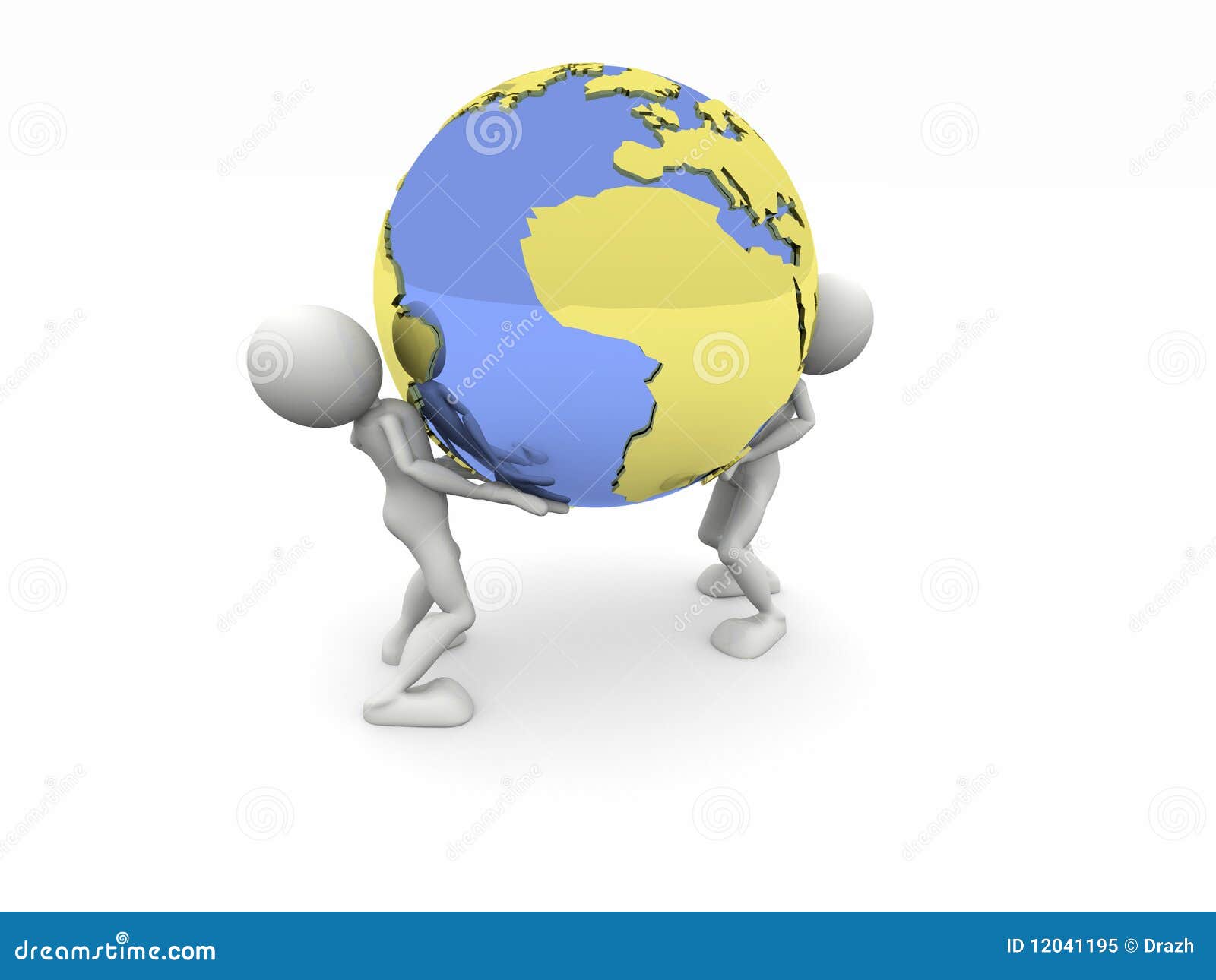 Support the world stock illustration. Illustration of person - 12041195