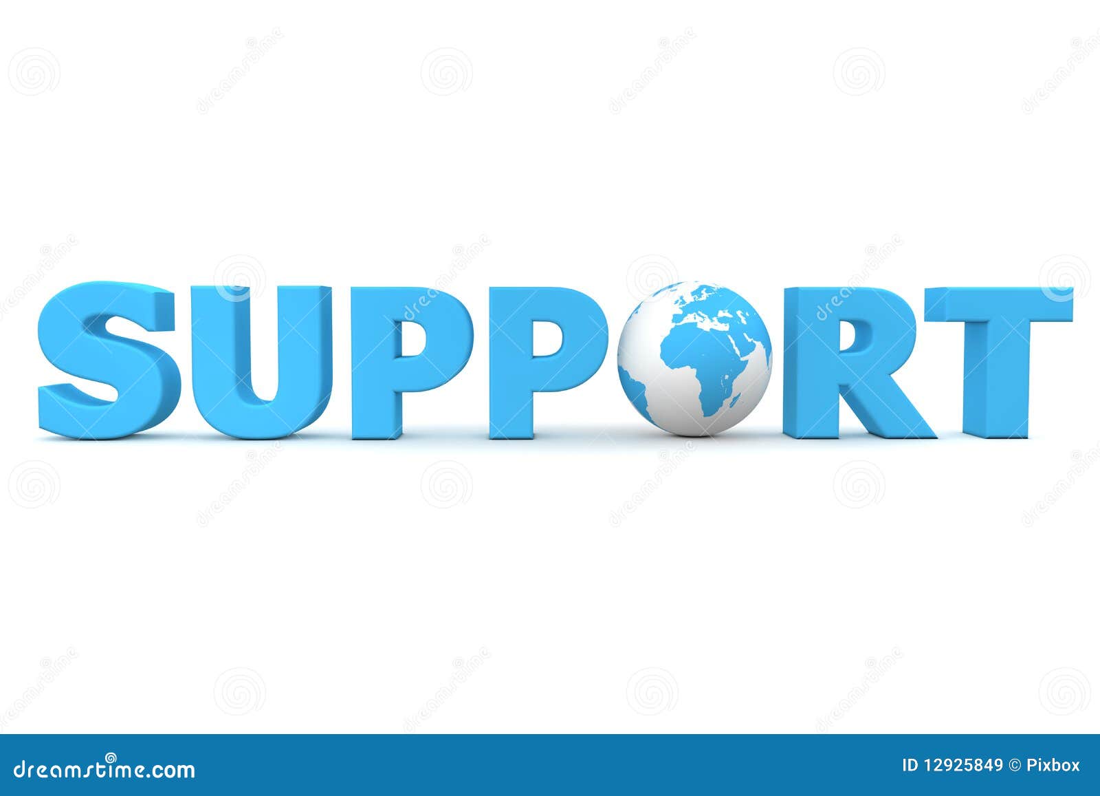 Support World Blue stock illustration. Illustration of information ...