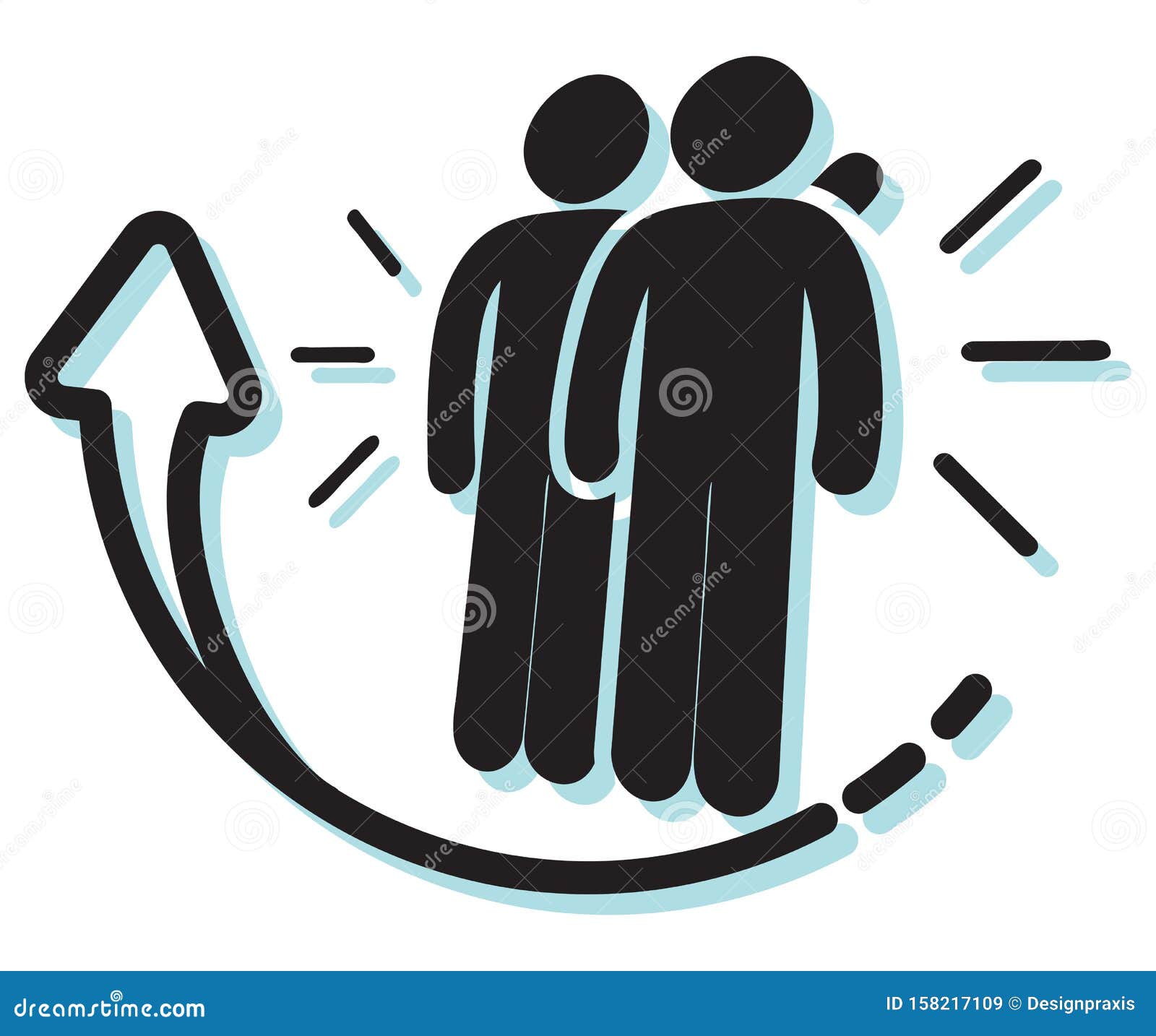 Support Your Team Member Icon Stock Illustration - Illustration of ...