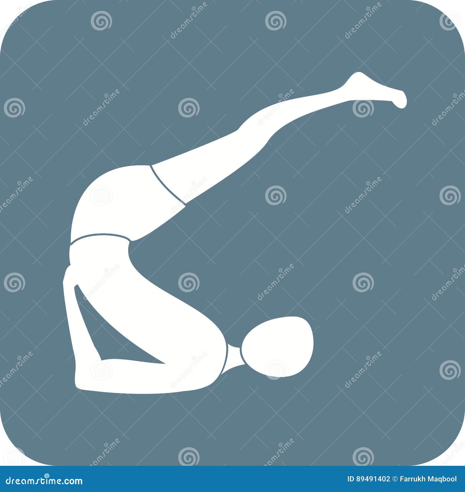Supported Shoulderstand stock vector. Illustration of concept - 89491402