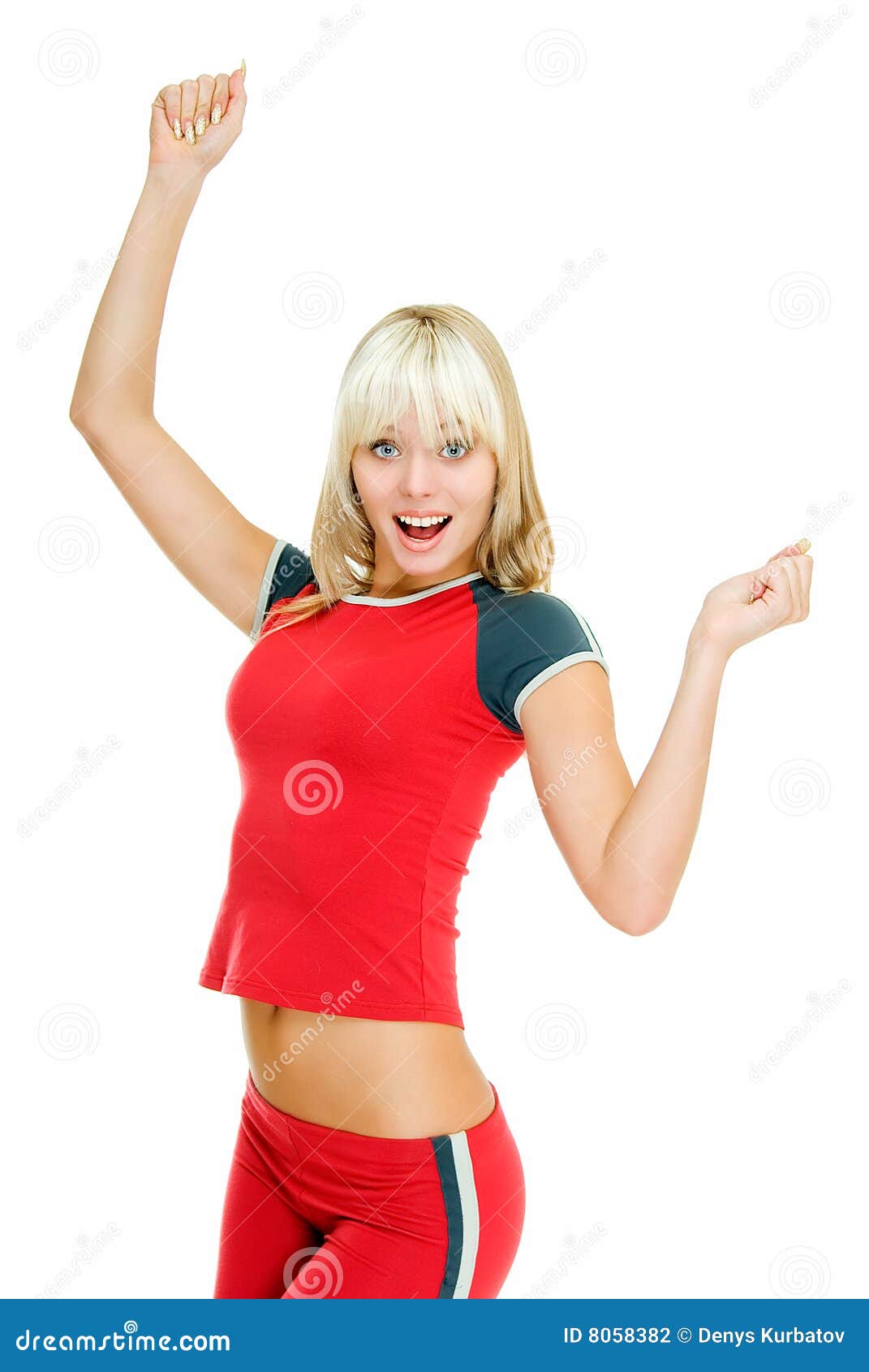 Supporter stock photo. Image of blonde, american, exercise - 8058382