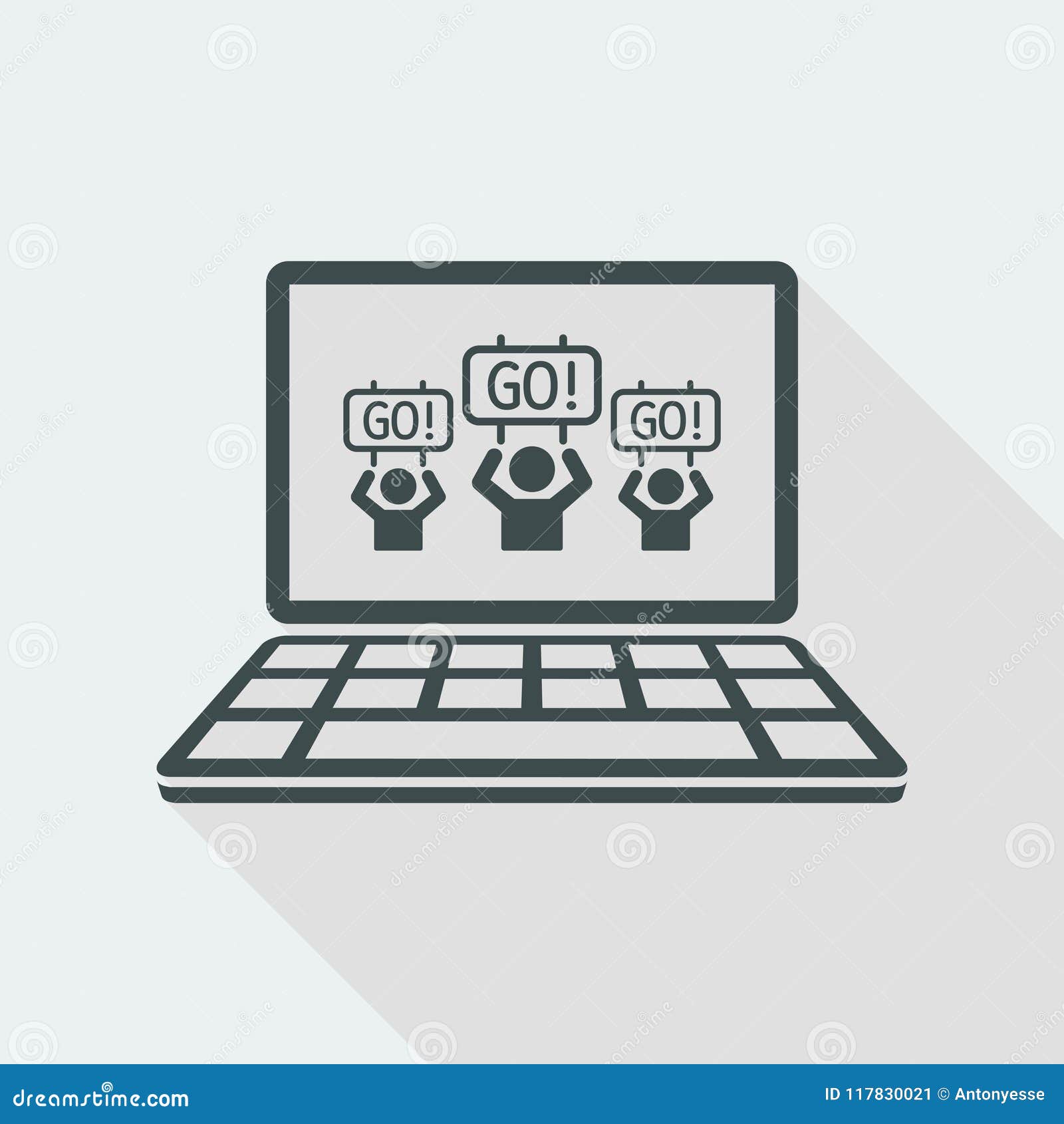 Supporters Crowd - Vector Icon for Computer Website or Application ...