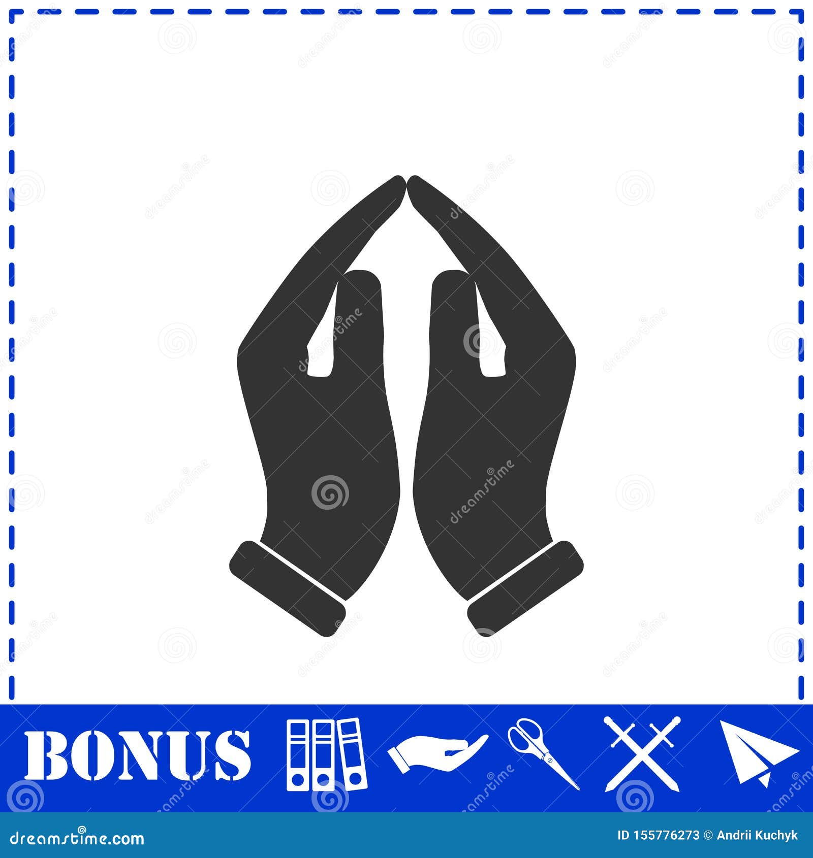 Supporting hands icon flat stock vector. Illustration of hand - 155776273