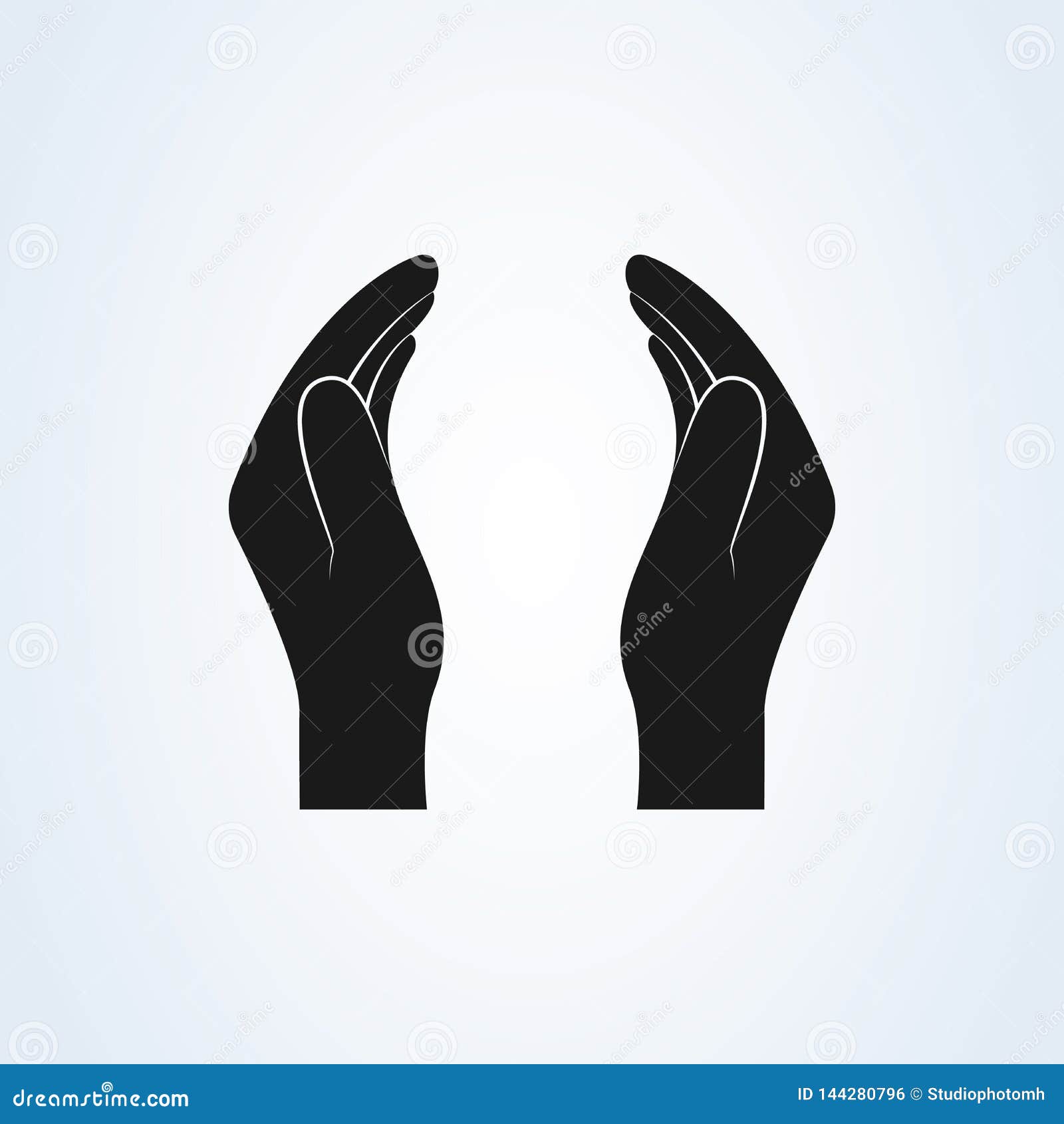 Supporting Hands Illustration. Vector Protecting Hands Icon Stock ... Supporting Hands Illustration. Vector Protecting Hands Icon Stock ...