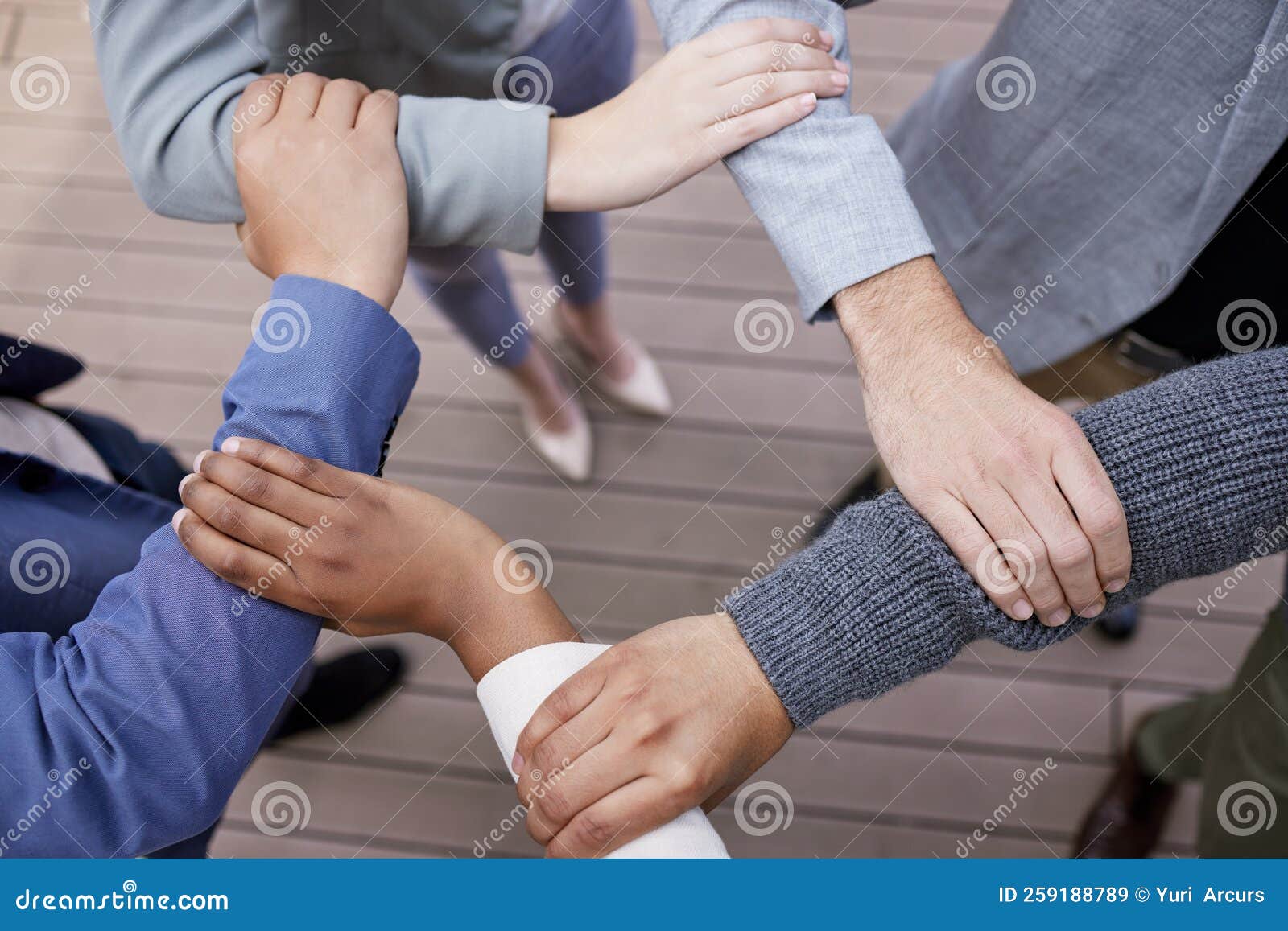 Supporting One Another. a Group of Unrecognizable Businesspeople ...