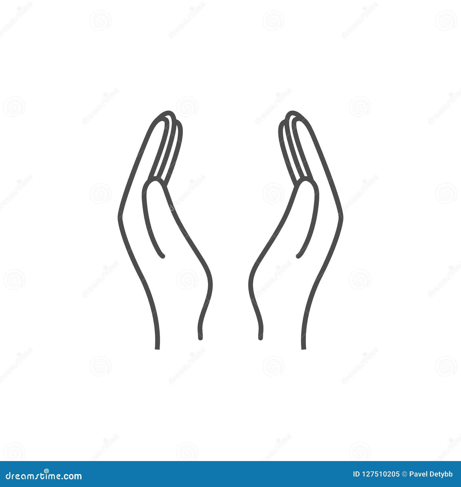 Supporting Hands. Open Hand. Vector Illustration, Flat Design. Stock ...