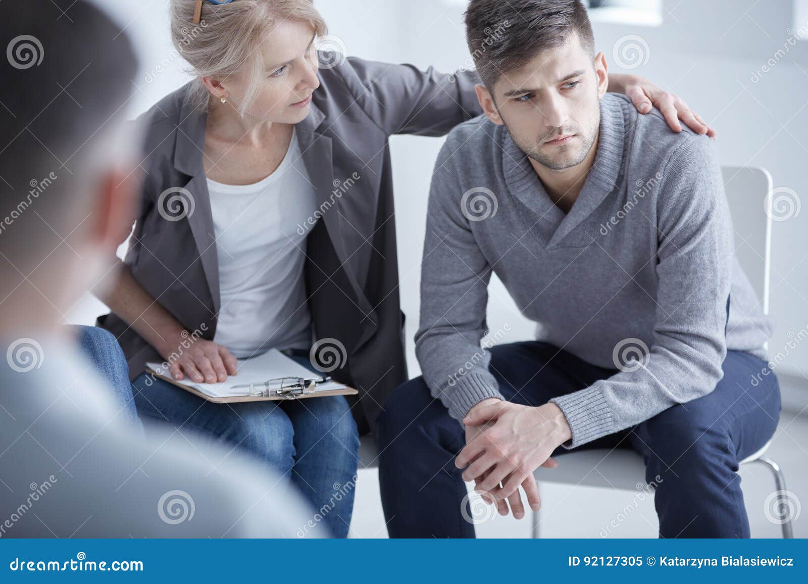 Supporting the patient stock image. Image of psychiatrist - 92127305