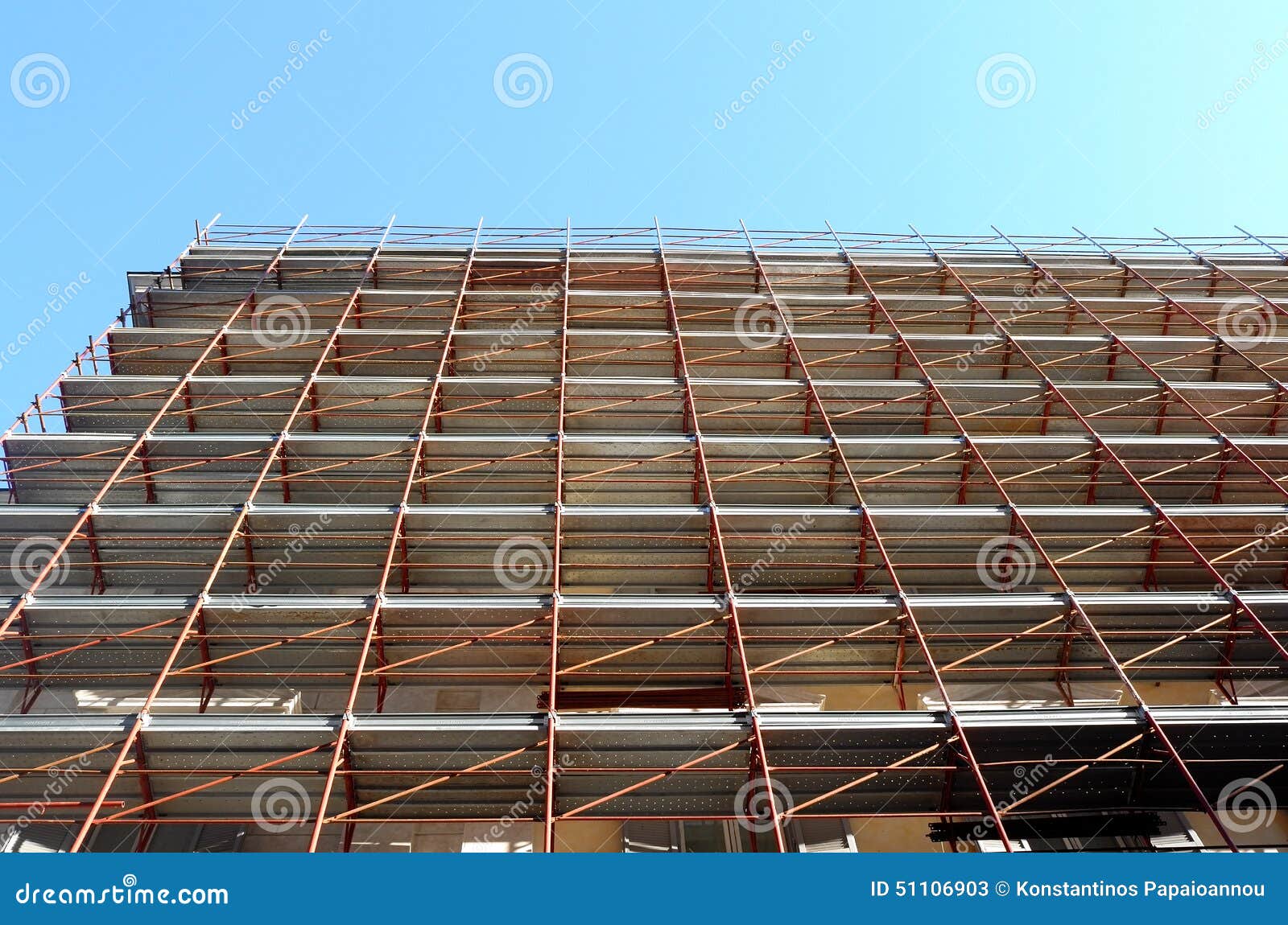 Supporting Scaffold Construction Stock Image - Image of bearing ...
