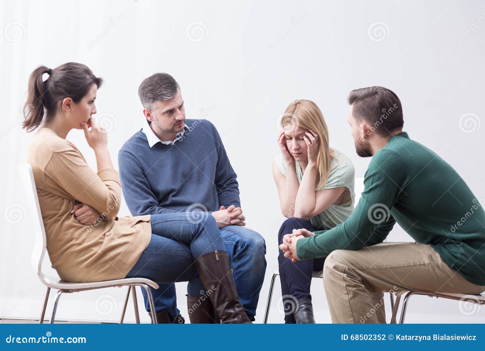 Supporting worried friend stock photo. Image of care - 68502352