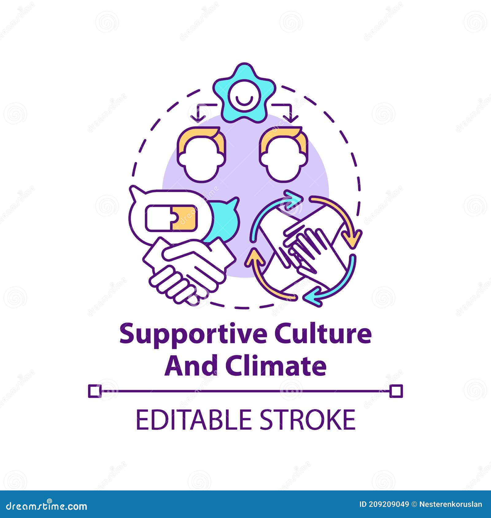 Supportive Culture and Climate Concept Icon Stock Vector - Illustration ...