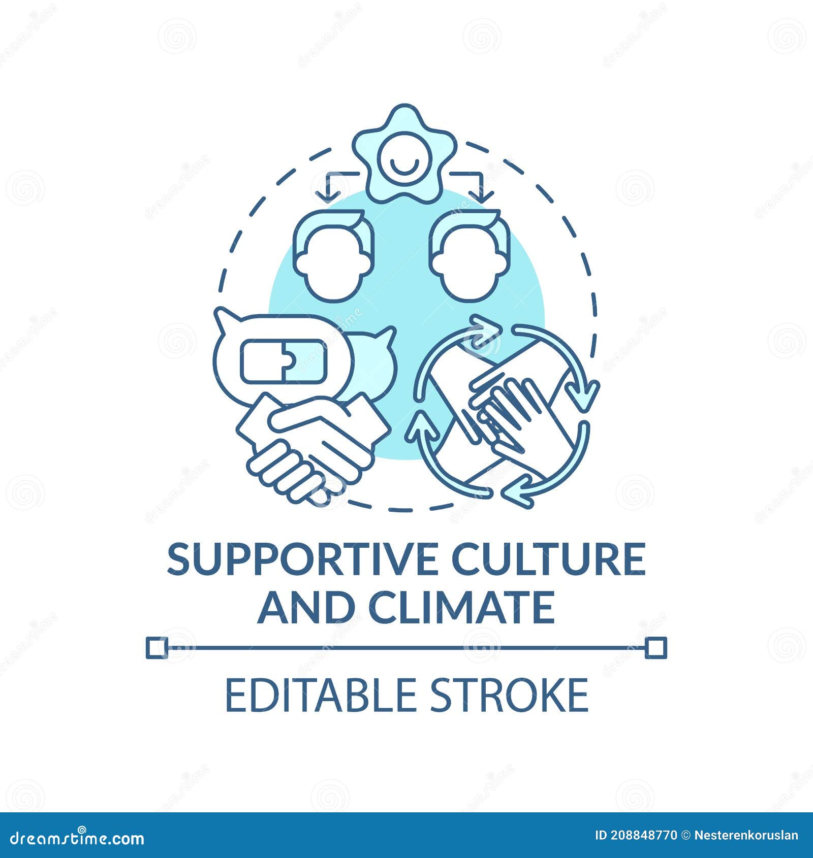 Supportive Culture and Climate Concept Icon Stock Vector - Illustration ...