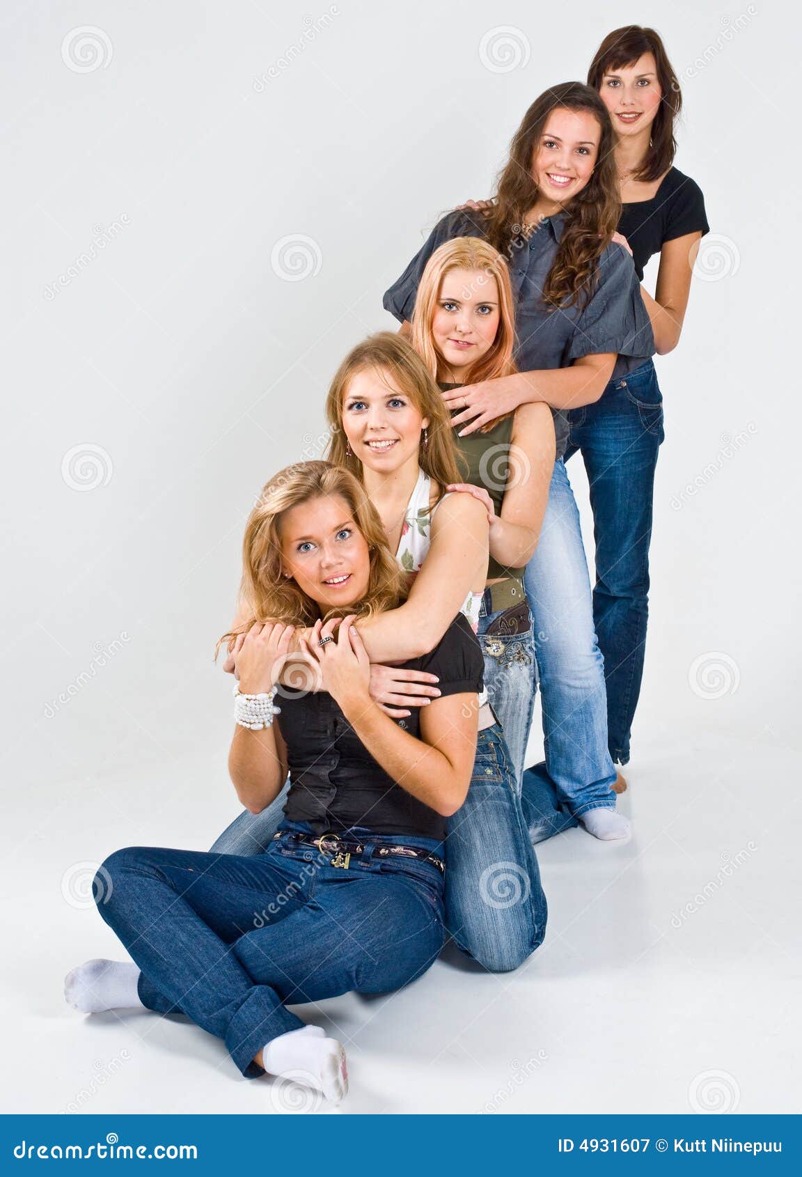 Supportive friends stock image. Image of jeans, girl, affection - 4931607
