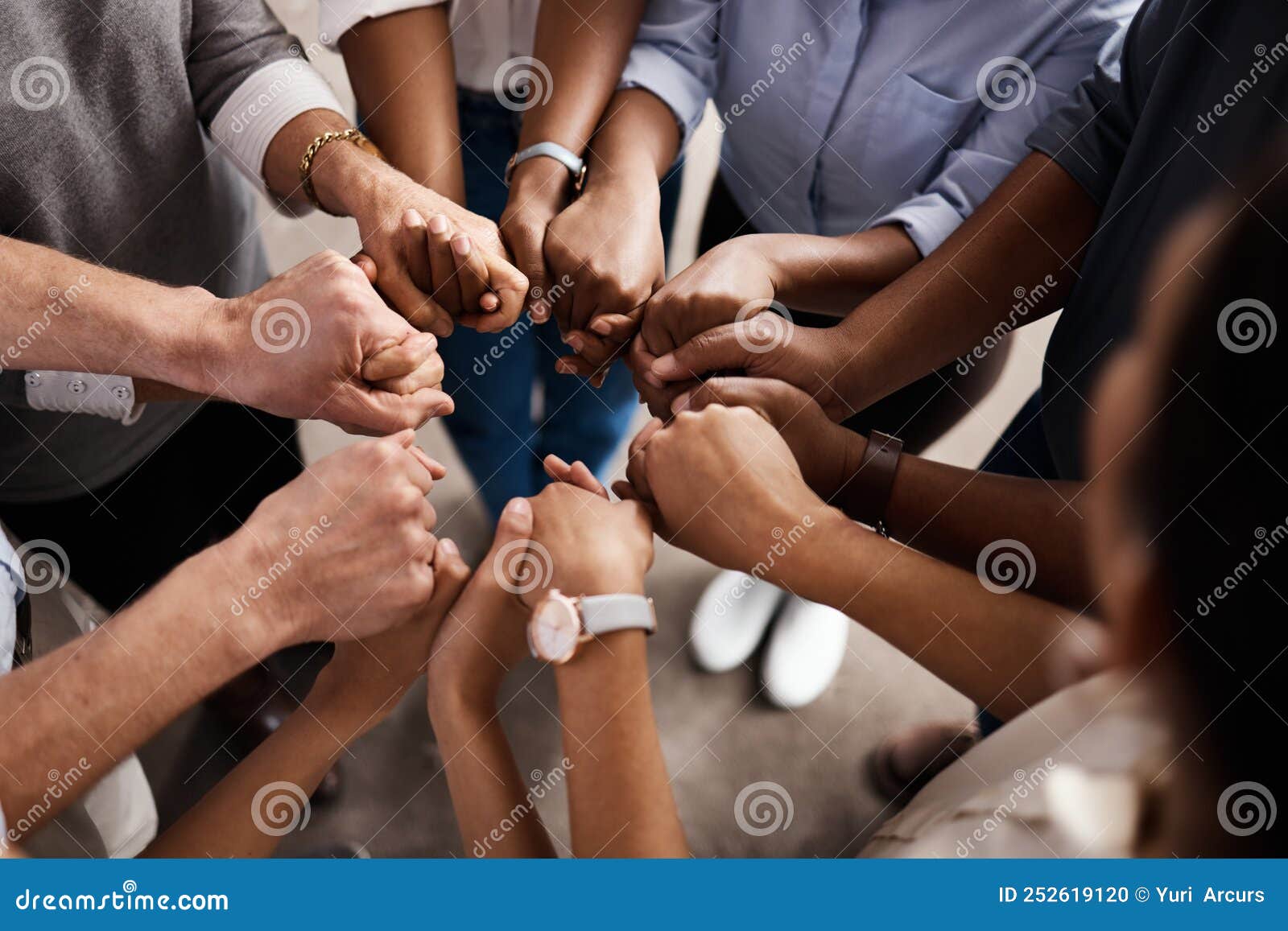 A Supportive Team is a Great Team. a Group of Unrecognizable ...