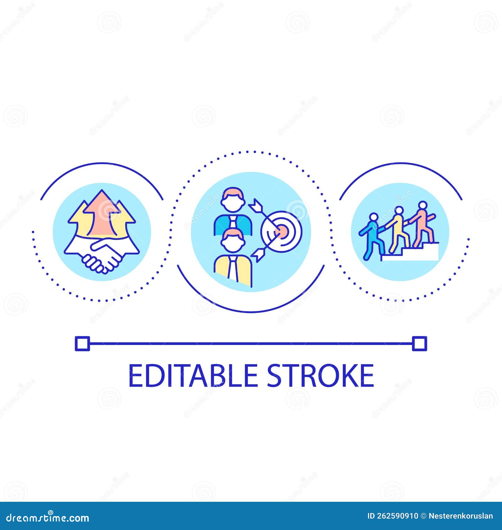 Supportive Work Environment Loop Concept Icon Stock Vector ...