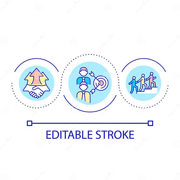 Supportive Work Environment Loop Concept Icon Stock Vector ...