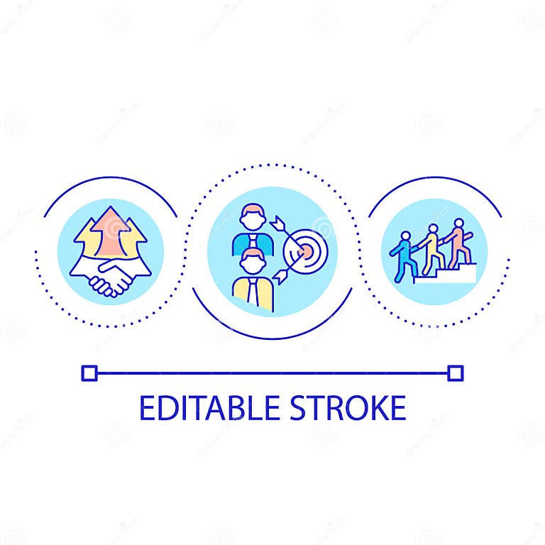 Supportive Work Environment Loop Concept Icon Stock Vector ...