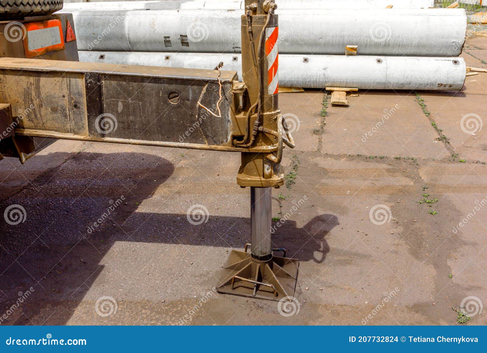 Supports and Chassis To Move the Tower Crane Stock Photo - Image of ...