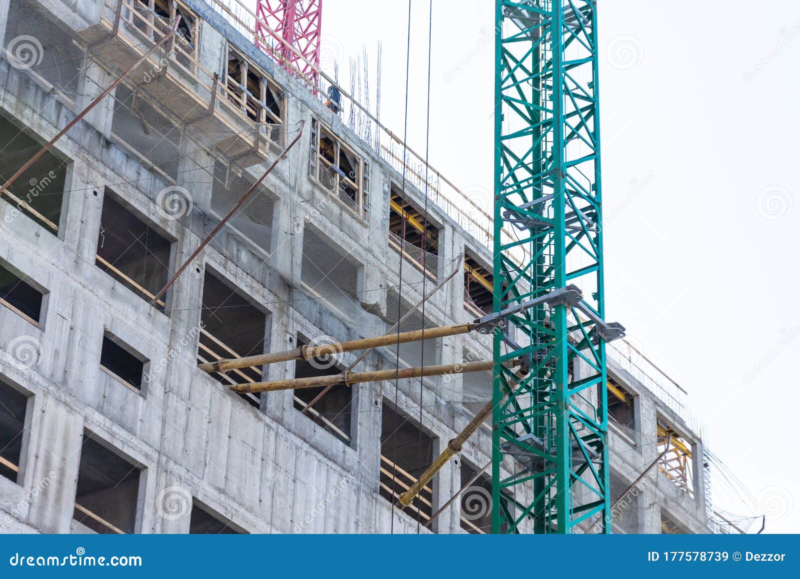 Crane Installed On Roof Of A Skyscraper Stock Photo | CartoonDealer.com ...