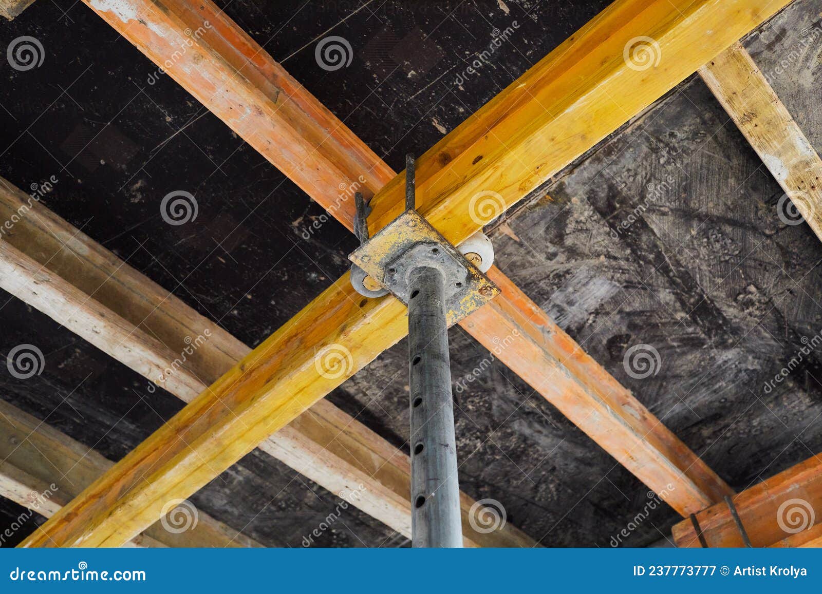The Supports of Monolithic Floor Formwork at a Construction Site. Stock ...
