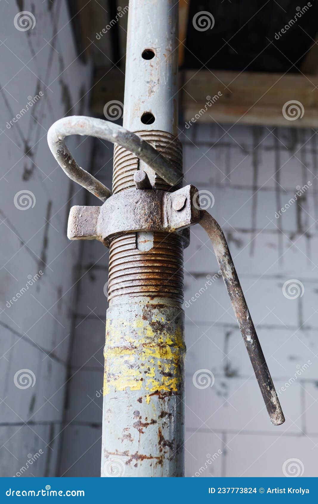 The Supports of Monolithic Floor Formwork at a Construction Site. Stock ...