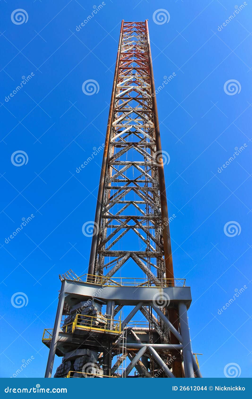 Supports Offshore Drilling Rig Stock Photo - Image of engineering ...