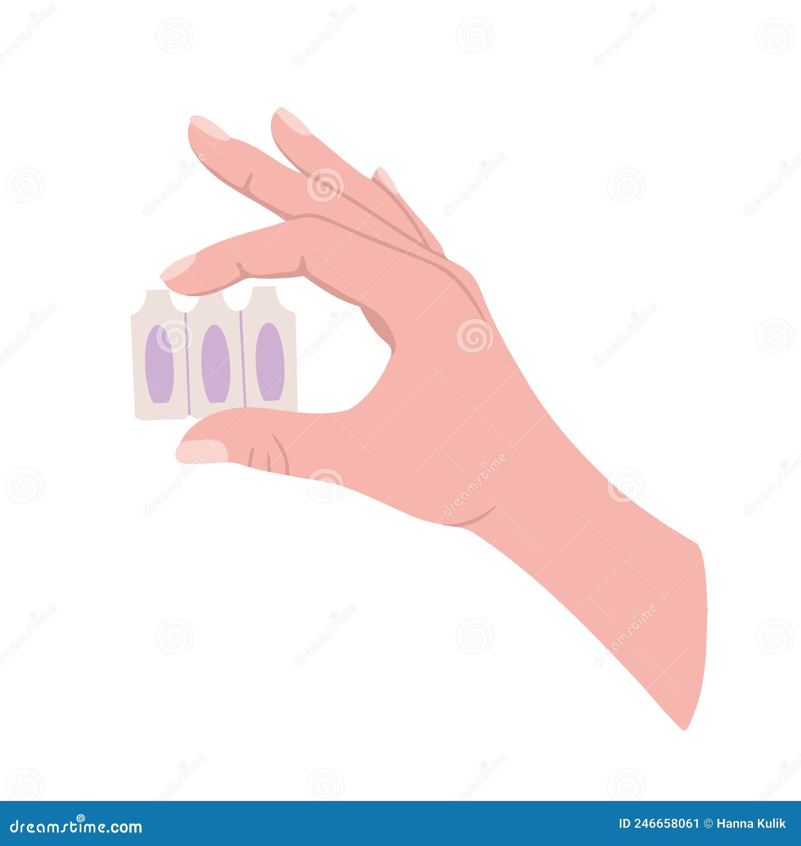 Suppositories in Hand, Suppository Medicine. Vector Illustration for ...