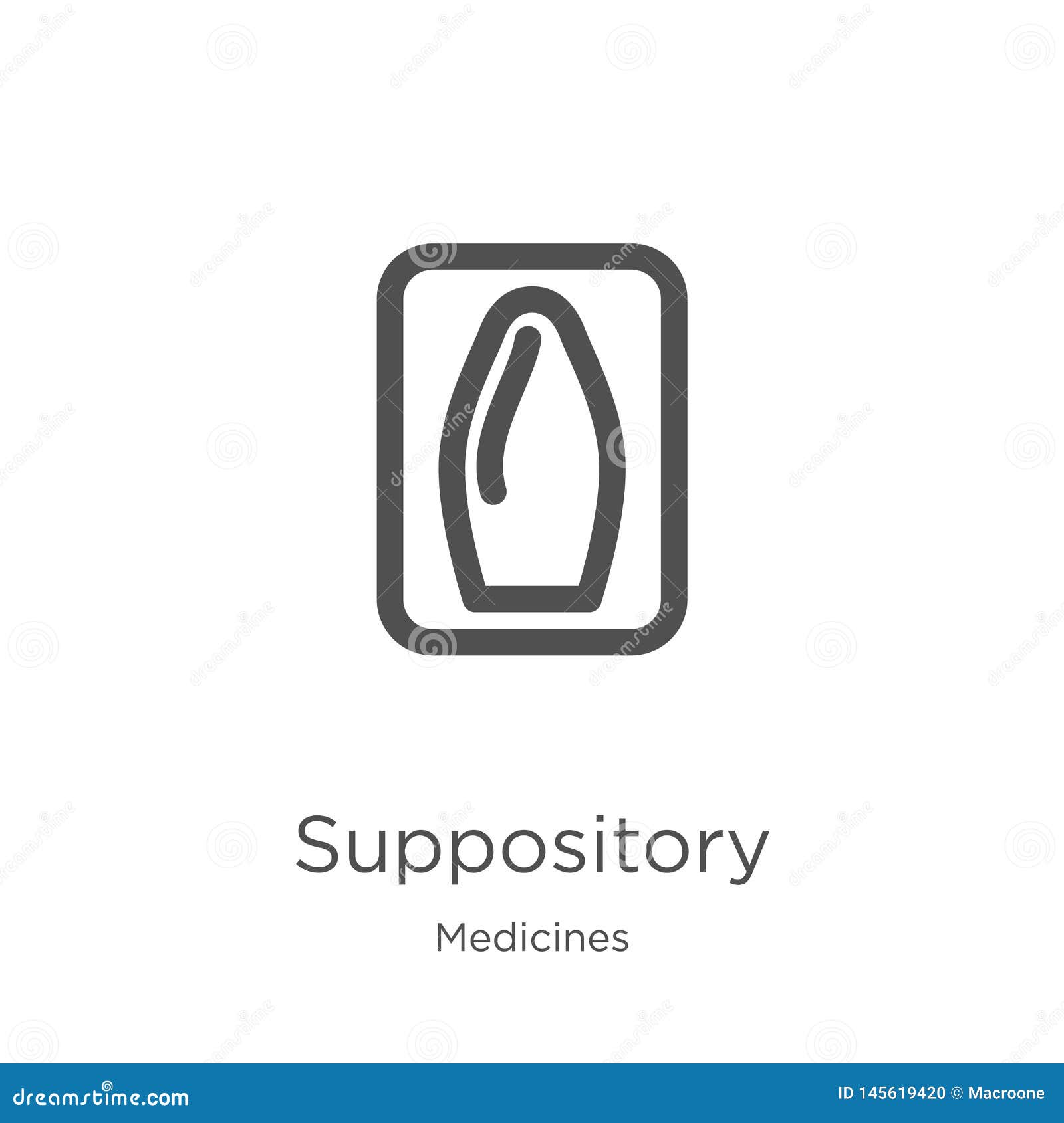 Suppository Icon Vector from Medicines Collection. Thin Line Suppository Outline Icon Vector ...