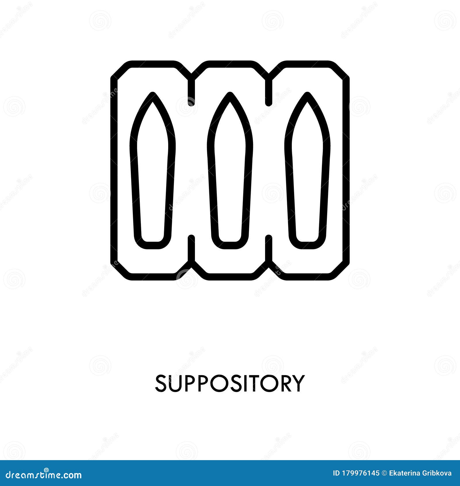 Suppository vector icon stock vector. Illustration of foil - 179976145