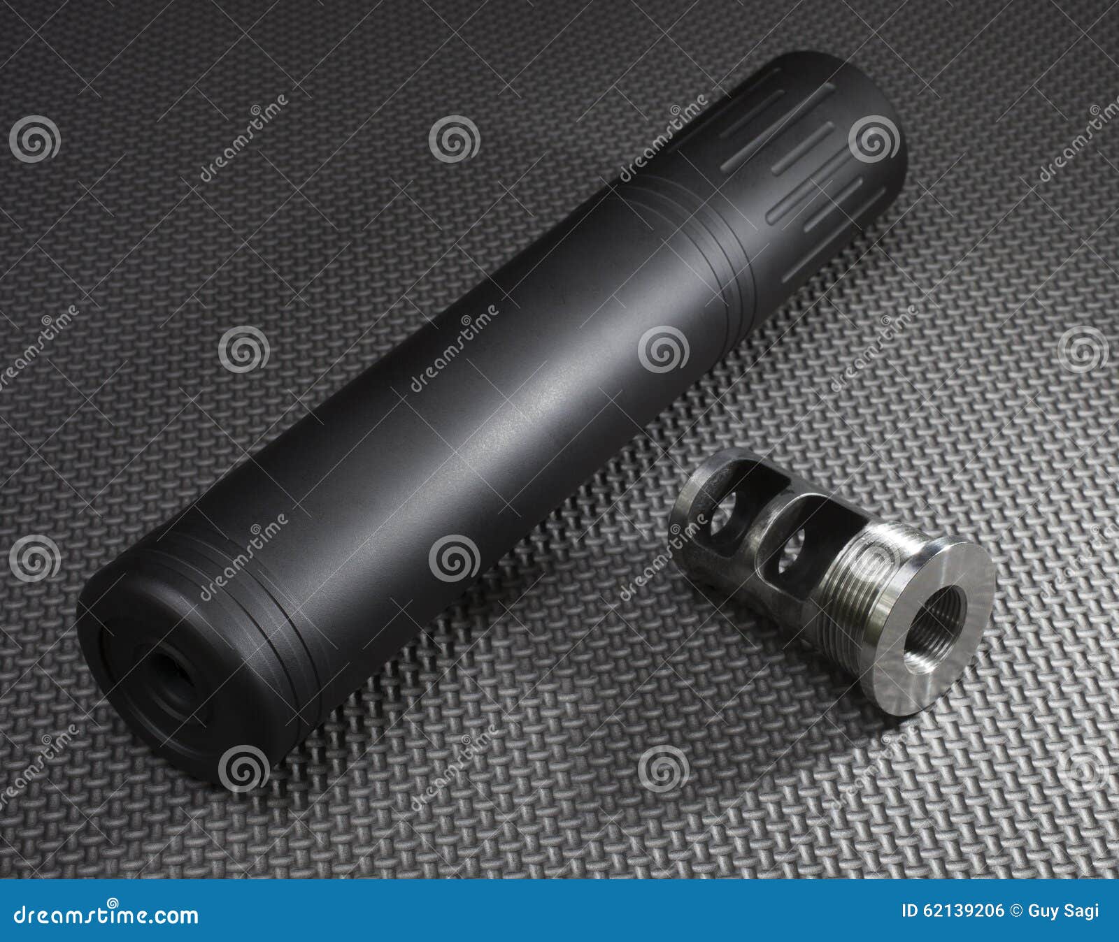 Suppresor kit stock photo. Image of adapter, muzzle, silencer - 62139206