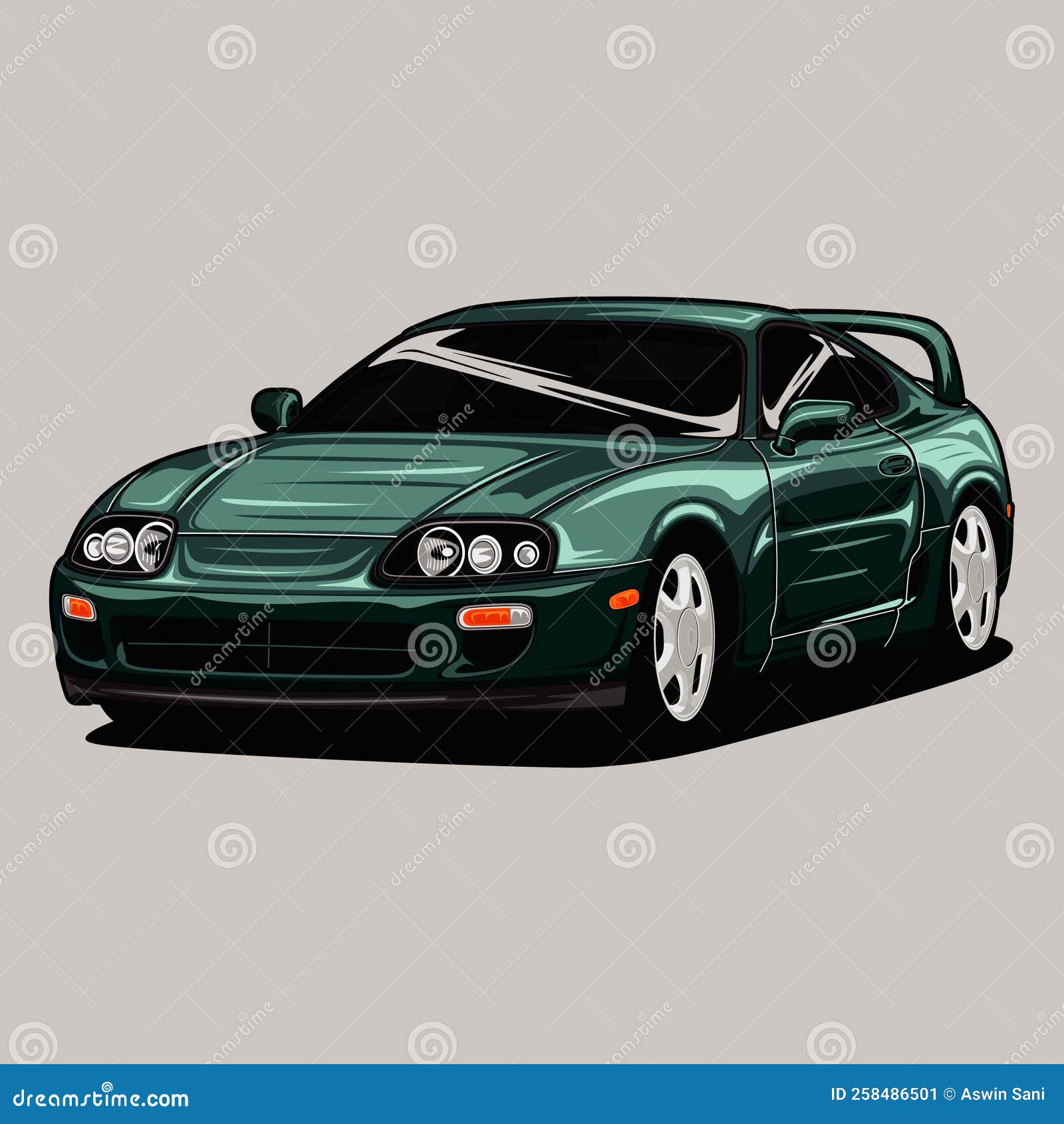 Supra MK4 Cartoon Vector | CartoonDealer.com #258486501