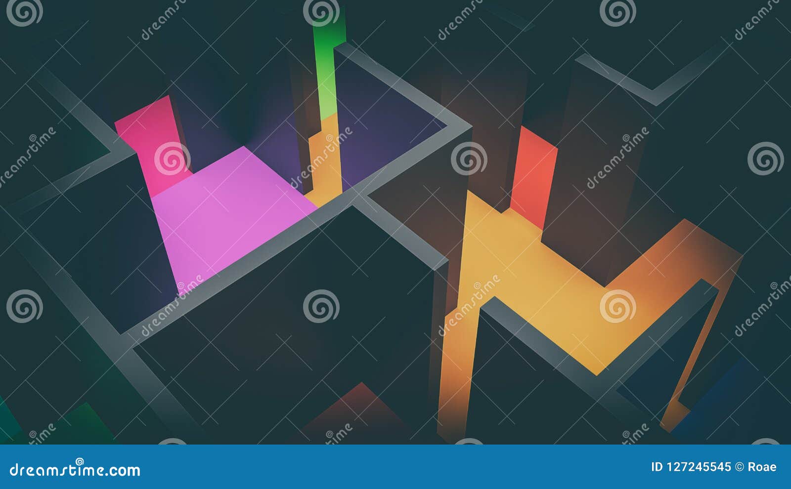 Suprematism Illustration Of A Fox In The Forest Royalty-Free Stock ...