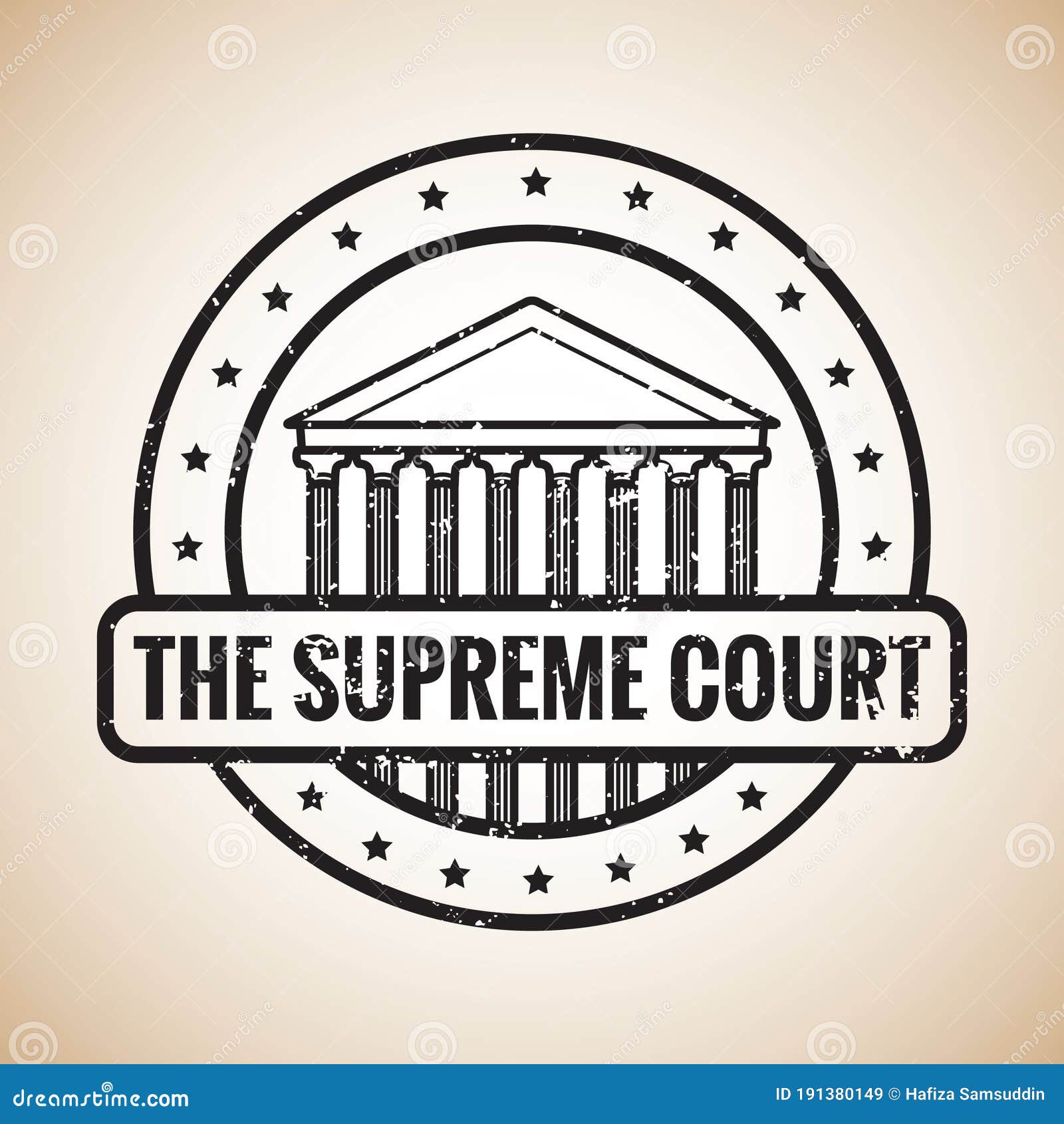 Supreme Court Label. Vector Illustration Decorative Design Stock Vector ...