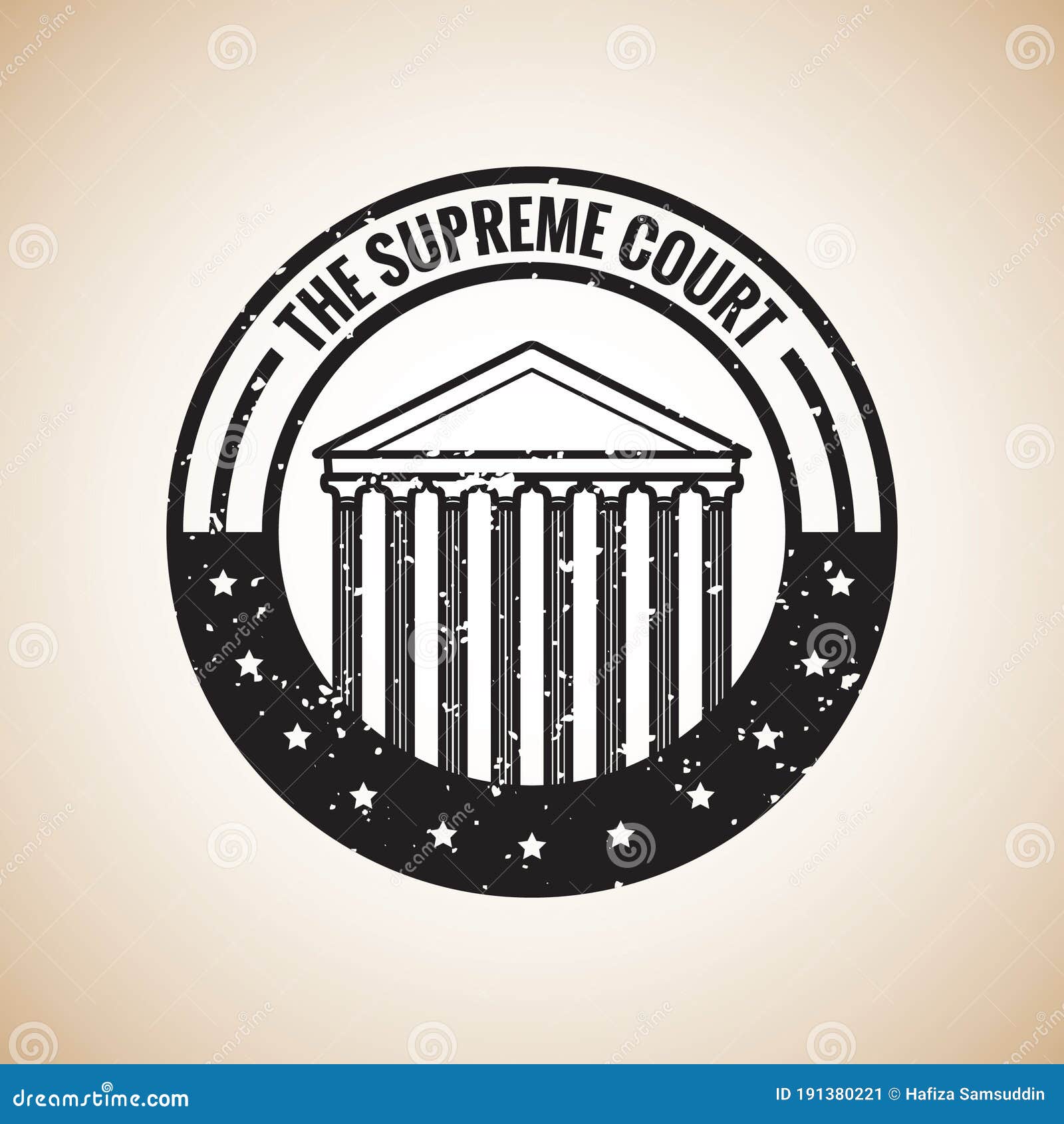Supreme Court Label. Vector Illustration Decorative Design Stock Vector ...