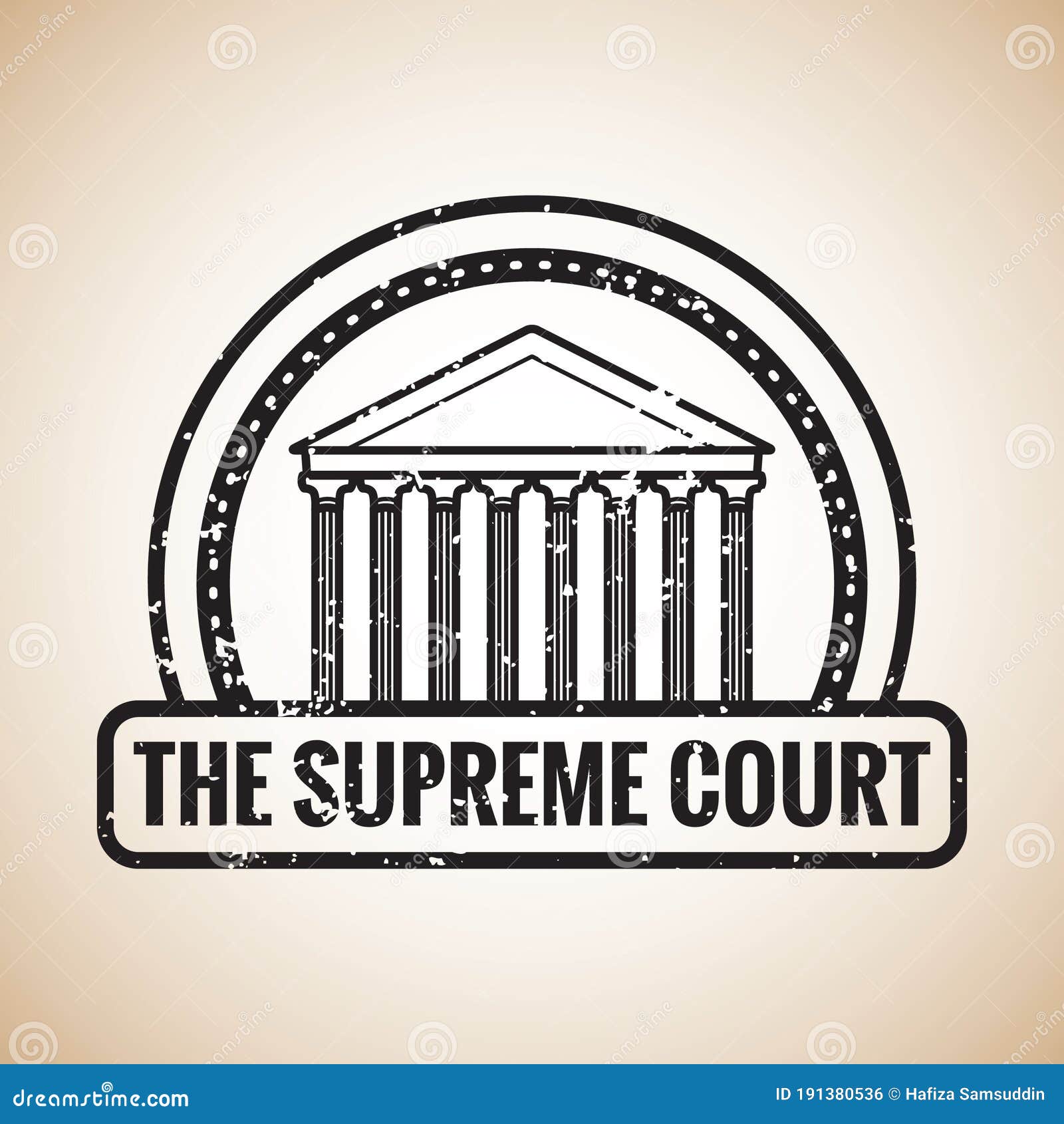Supreme Court Label. Vector Illustration Decorative Design Stock Vector ...
