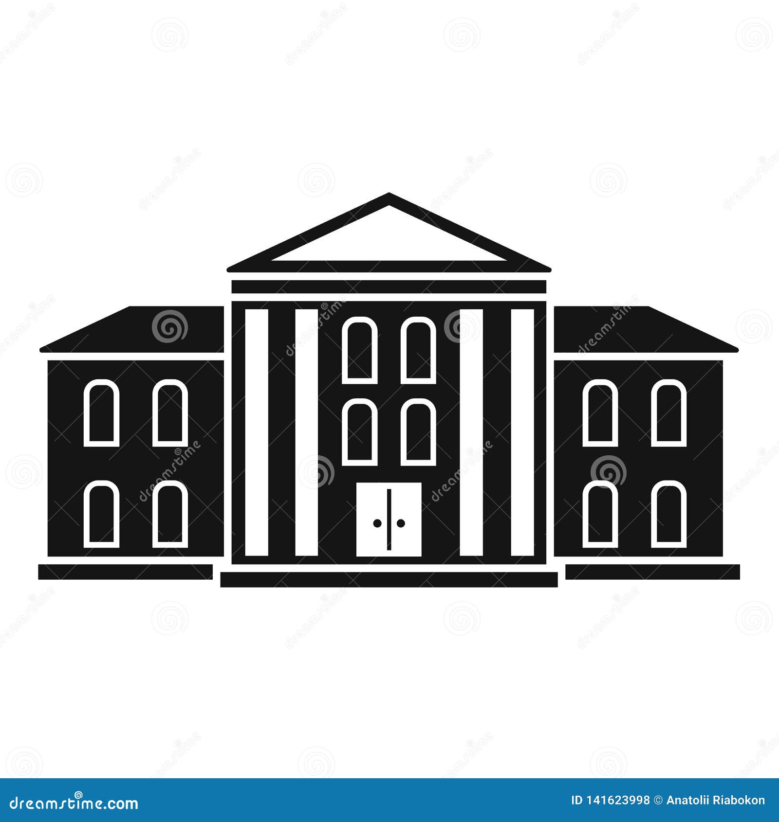 Supreme Courthouse Icon, Simple Style Stock Vector - Illustration of ...