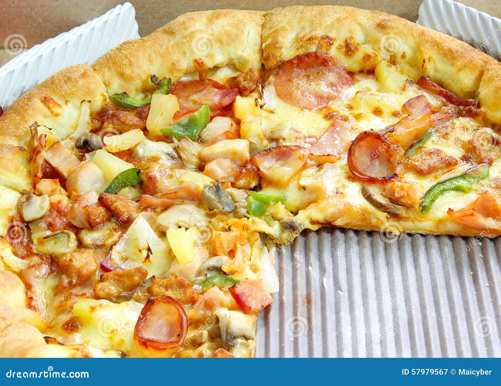 Supreme Pizza stock image. Image of delicious, groceries - 57979567