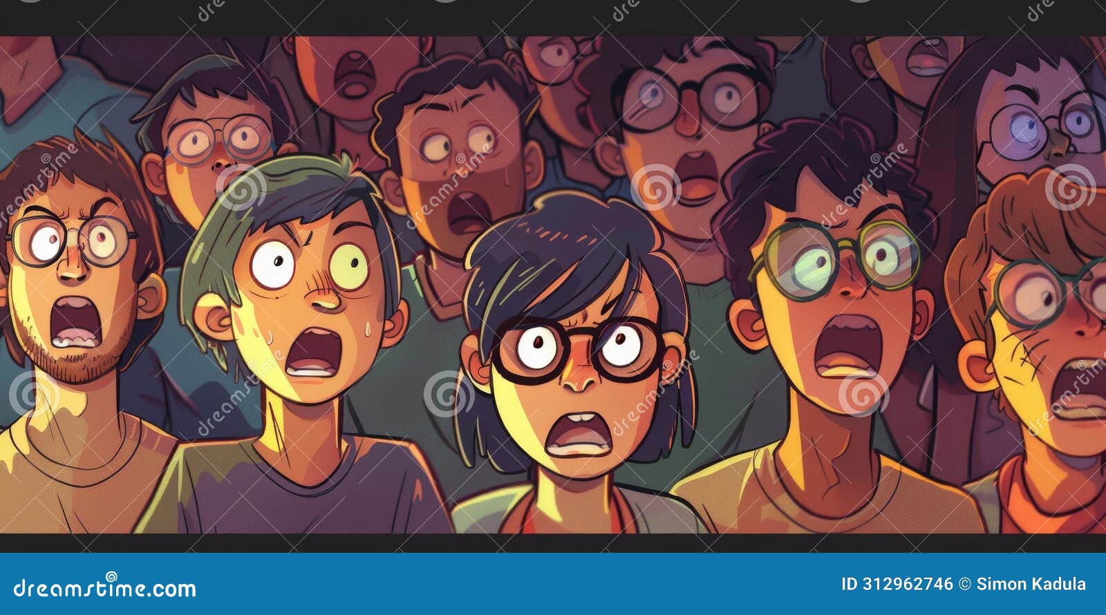 Suprised Group of People, Shocked Stock Photo - Image of phobia, funny ...