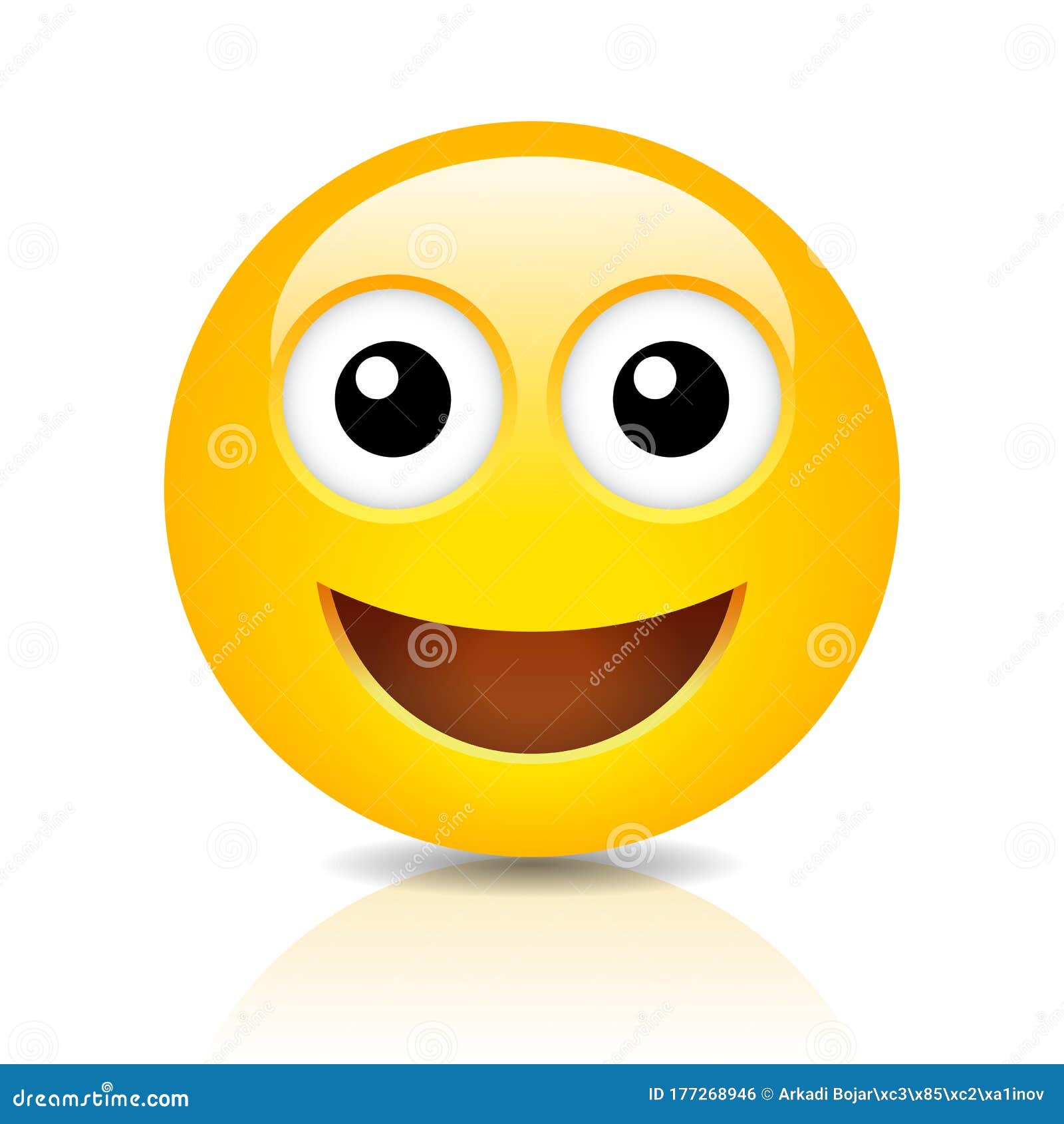 Exciting Emoji Icon. Happy Emotion. Social Media Concept. Vector On ...