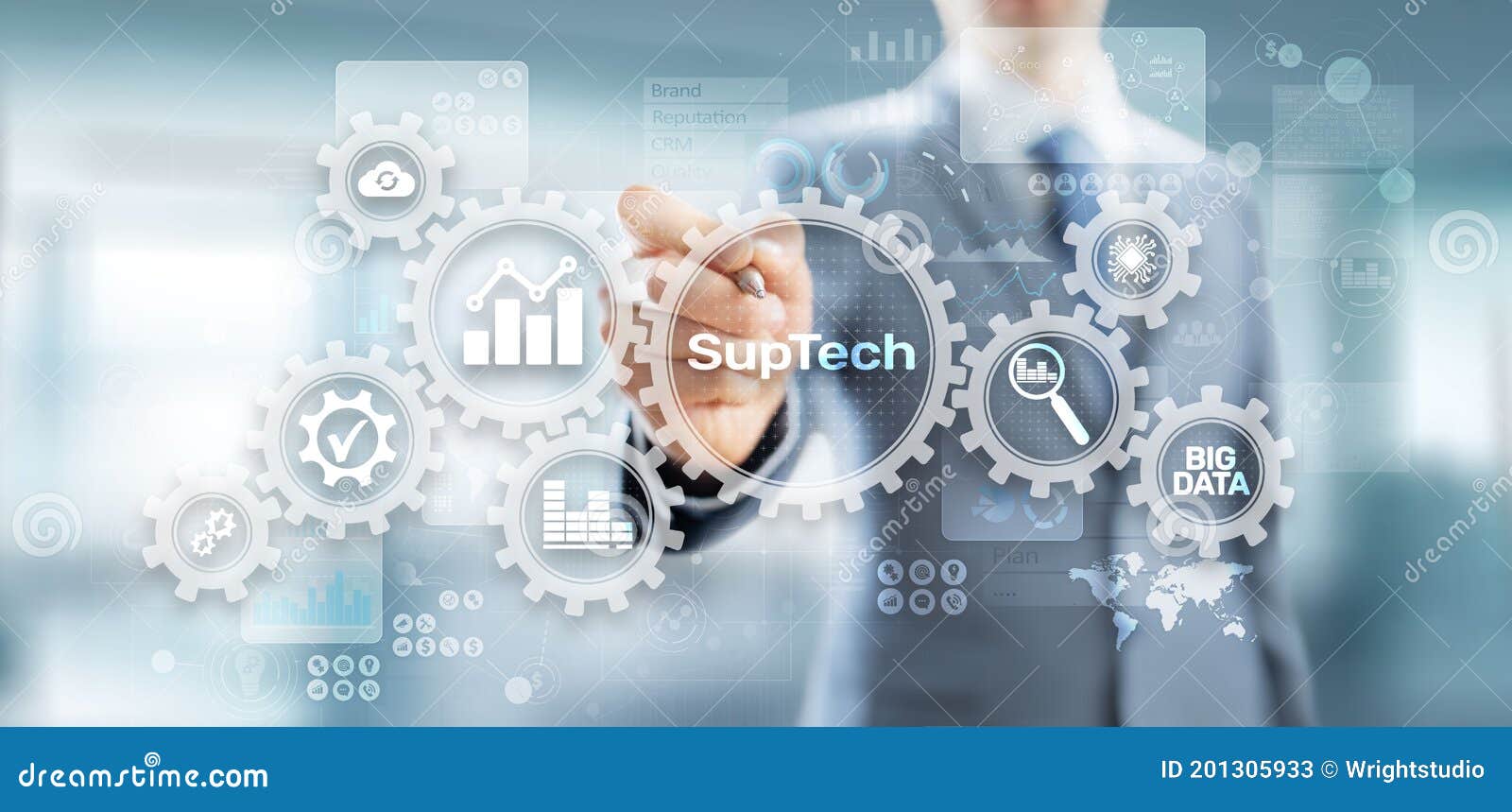 Suptech Regtech Supervisory Regulation Technology Concept on Virtual ...