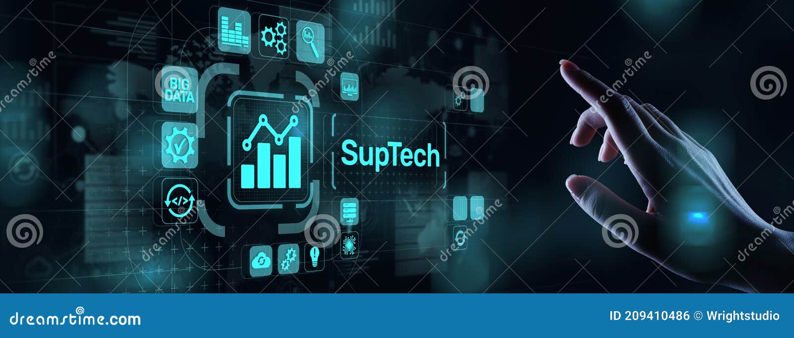 Suptech Regtech Supervisory Regulation Technology Concept on Virtual ...