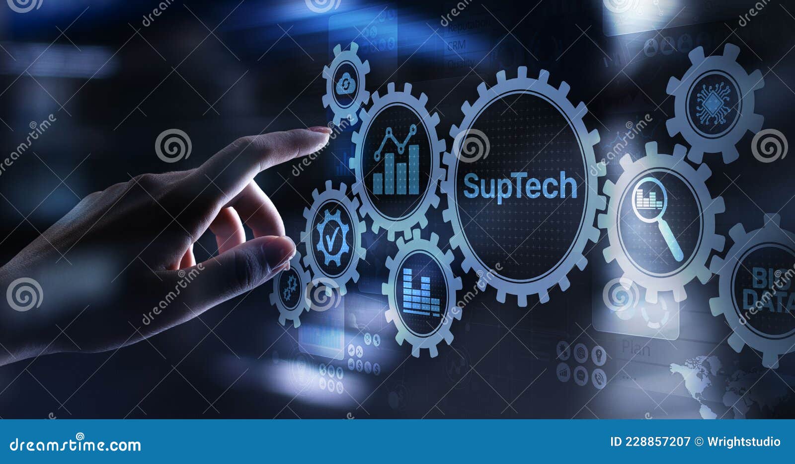 Suptech Regtech Supervisory Regulation Technology Concept on Virtual ...