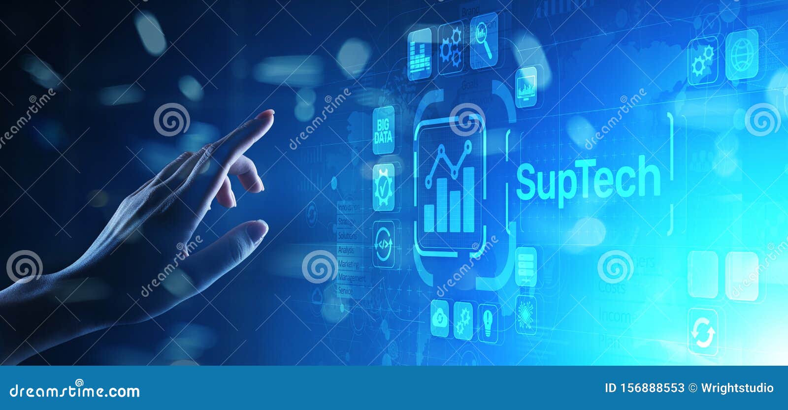 Suptech Regtech Supervisory Regulation Technology Concept on Virtual ...