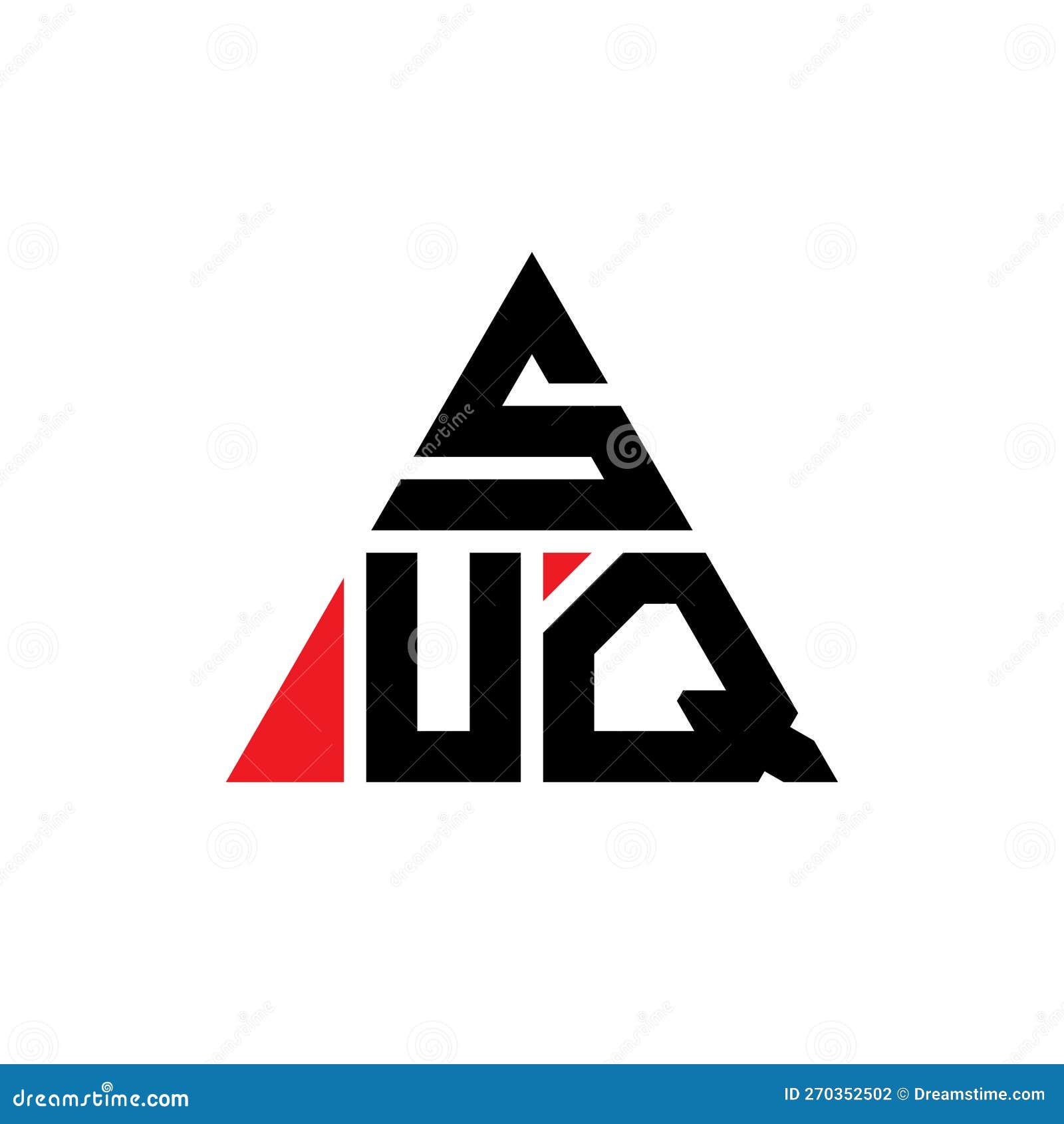 SUQ Triangle Letter Logo Design with Triangle Shape. SUQ Triangle Logo ...