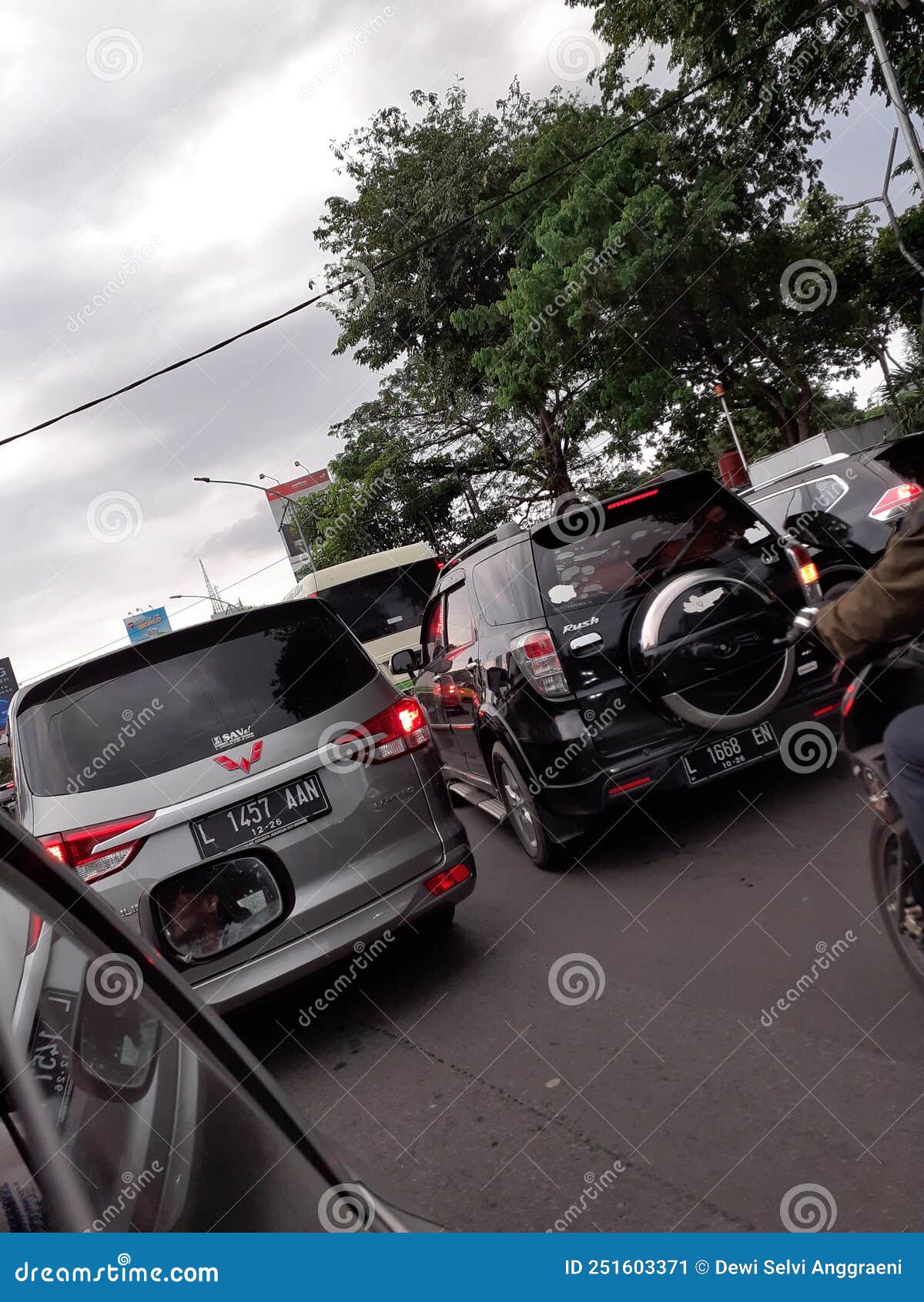 Surabaya,East Java,July 2022.Crowded when Traffic Jams by Car Editorial ...