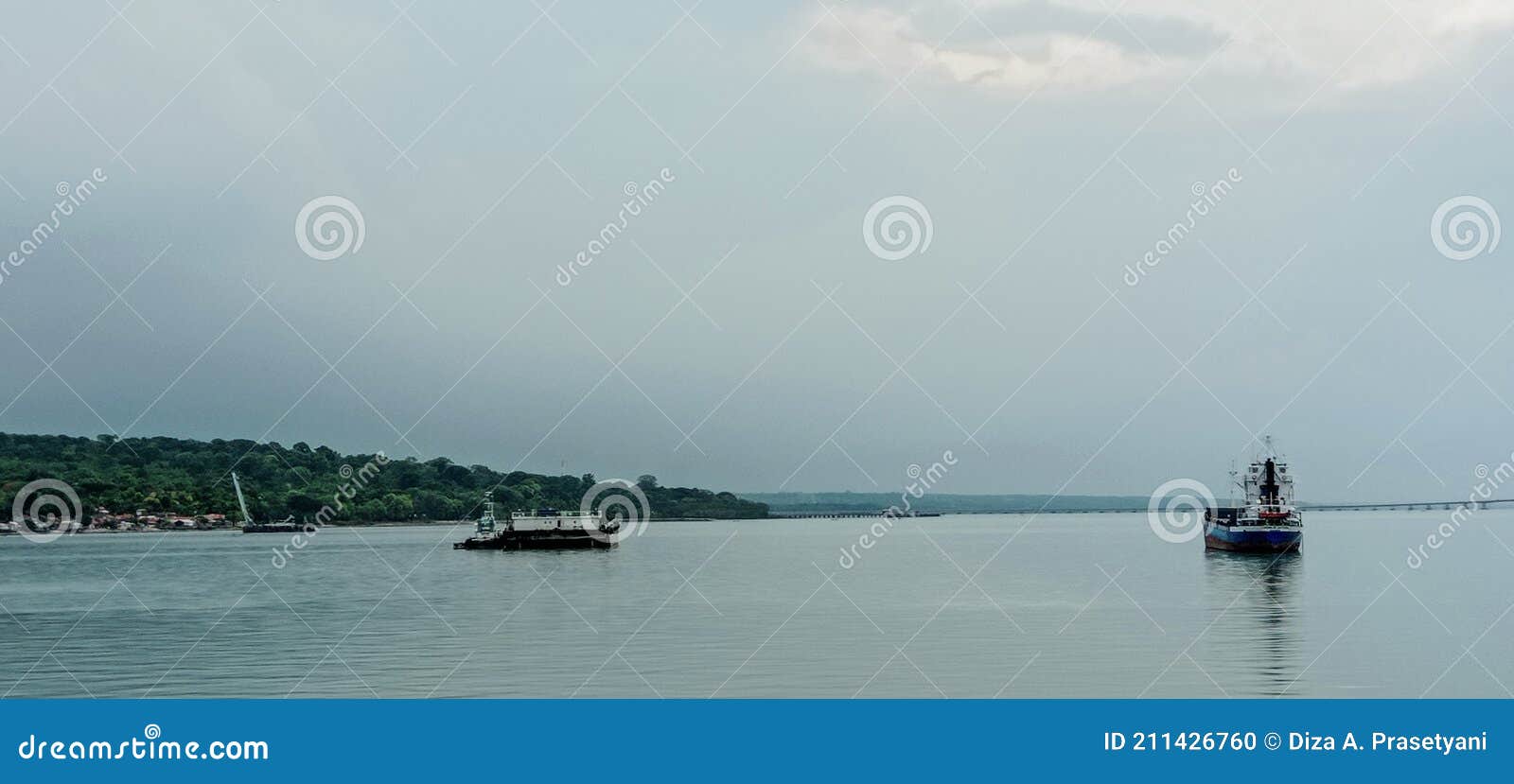 Surabaya, East Java - September 27, 2019: Sailing Ship on the Sea ...
