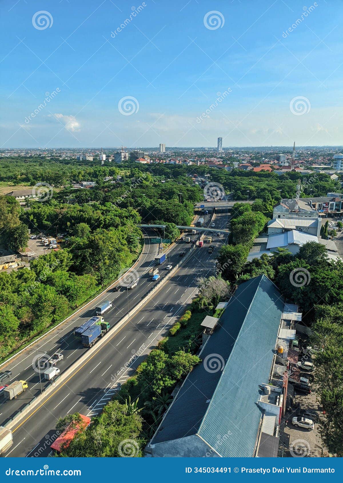 Surabaya Gresik Toll Road Traffic Flow during the Day Stock Image ...