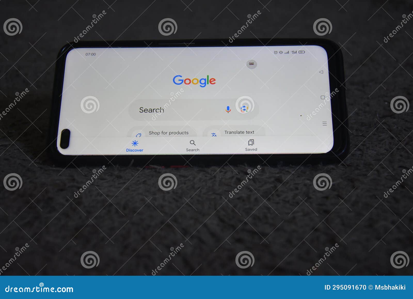 Surabaya, Indonesia. 08-28-2023: a Smartphone Held in the Hand, with a ...